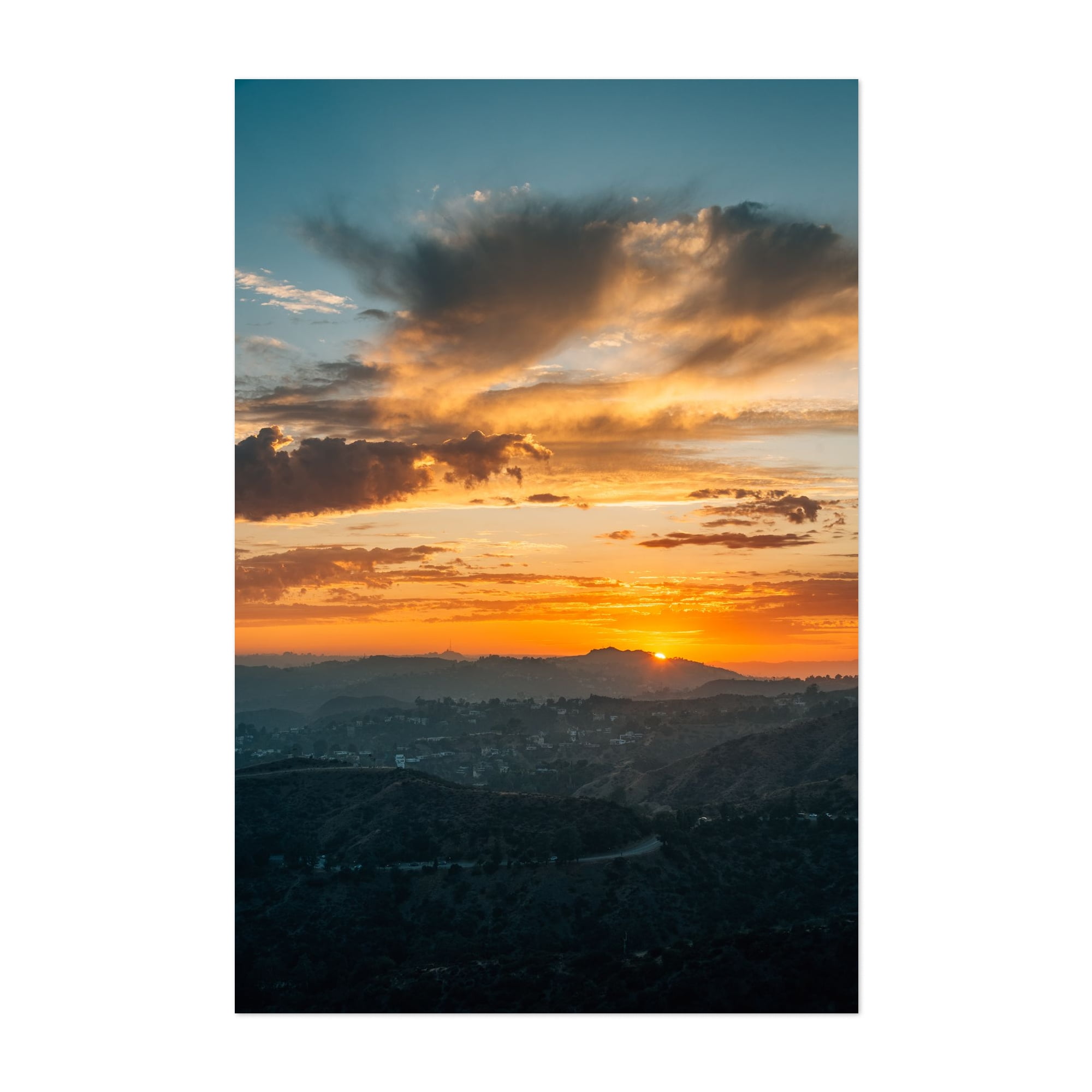 Griffith Sunset 02 - Los Angeles California Photography Unframed Wall ...