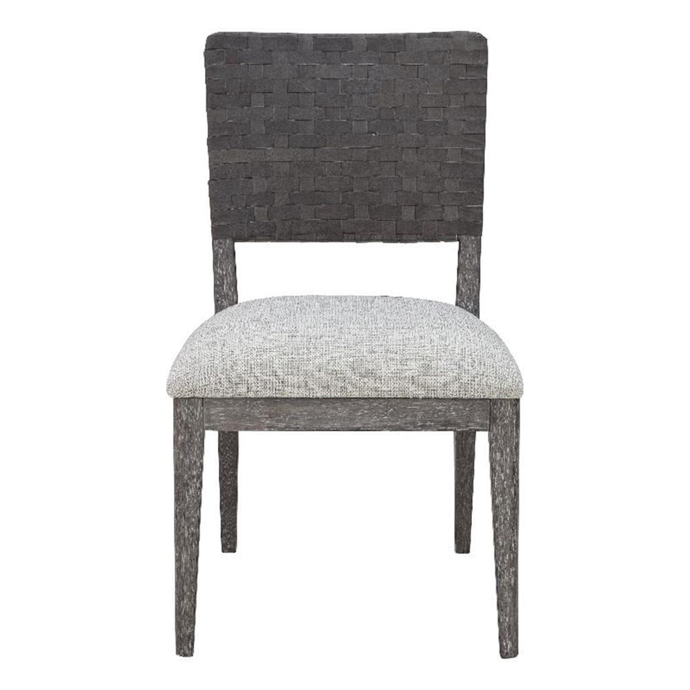 Griffith Woven Back Side Chair in Gray Wood Finish by Scott Living ...
