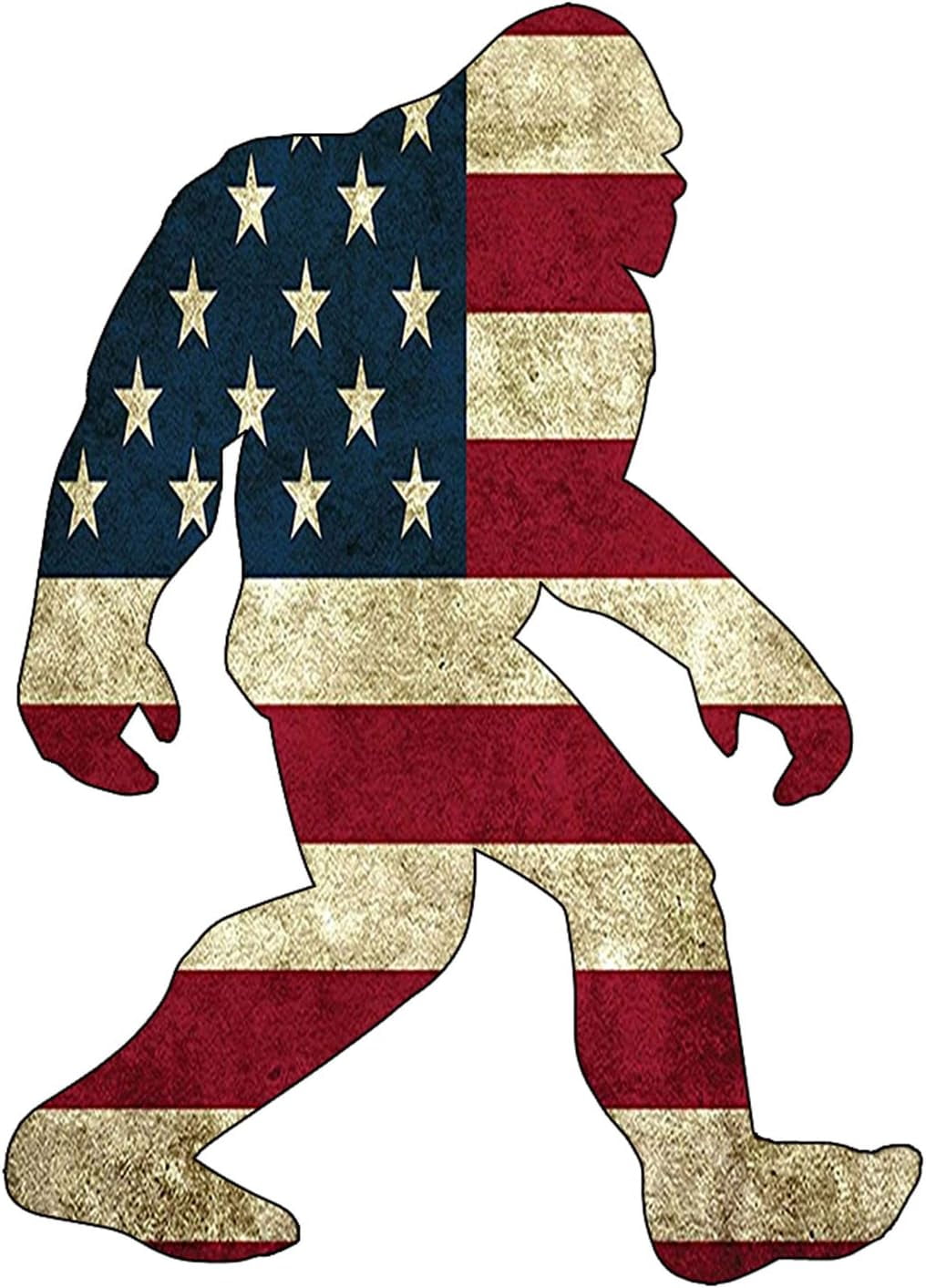 Grift USA Flag Bigfoot Sasquatch Vinyl Sticker - Patriotic Car Decal ...