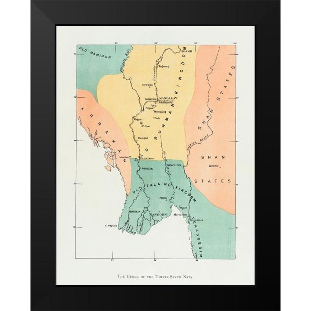 Griggs, William 15x18 Black Modern Framed Museum Art Print Titled - Map ...