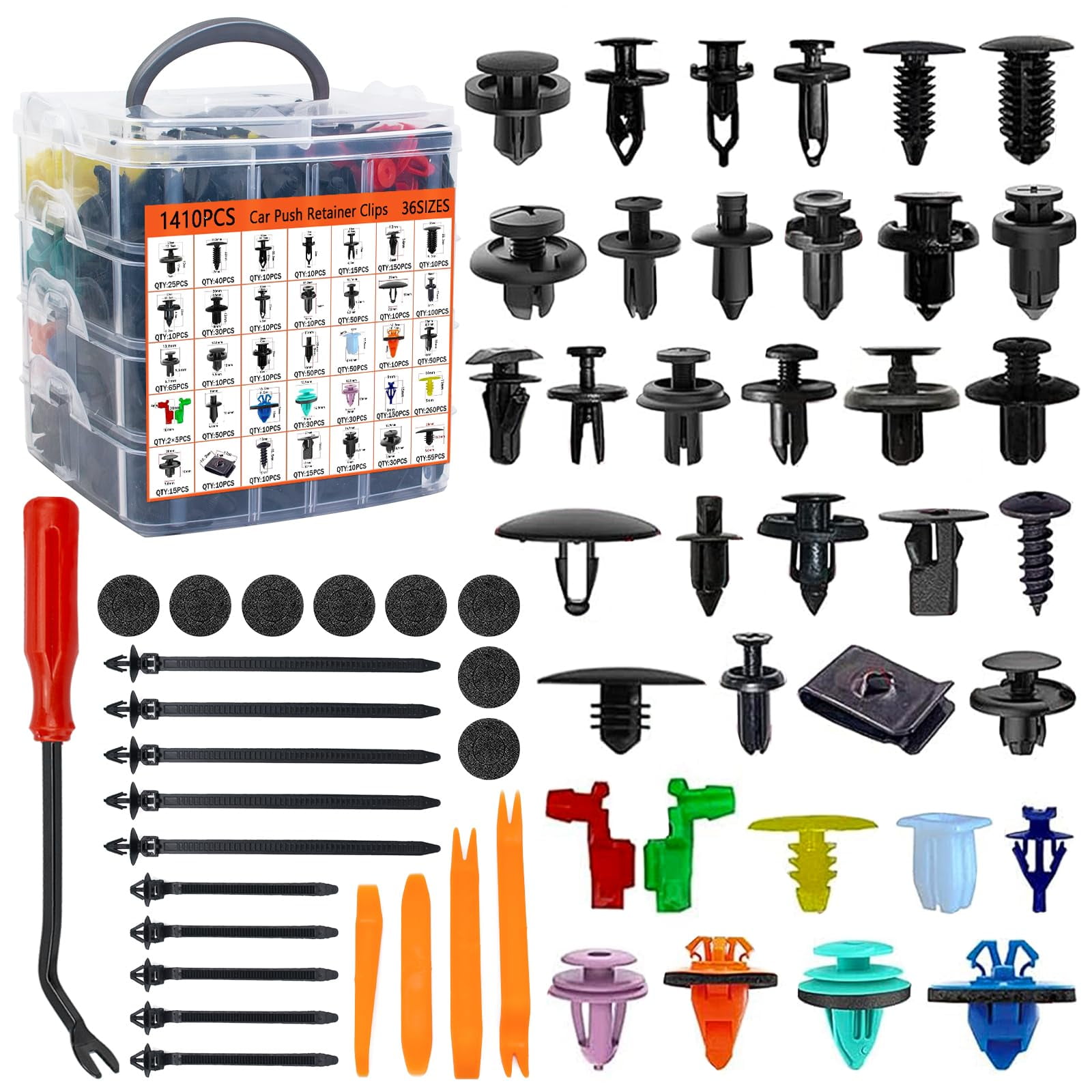 Griine 1725 Pcs Bumper MMF7 Clips Car Retainer Clips & Auto Fasteners ...