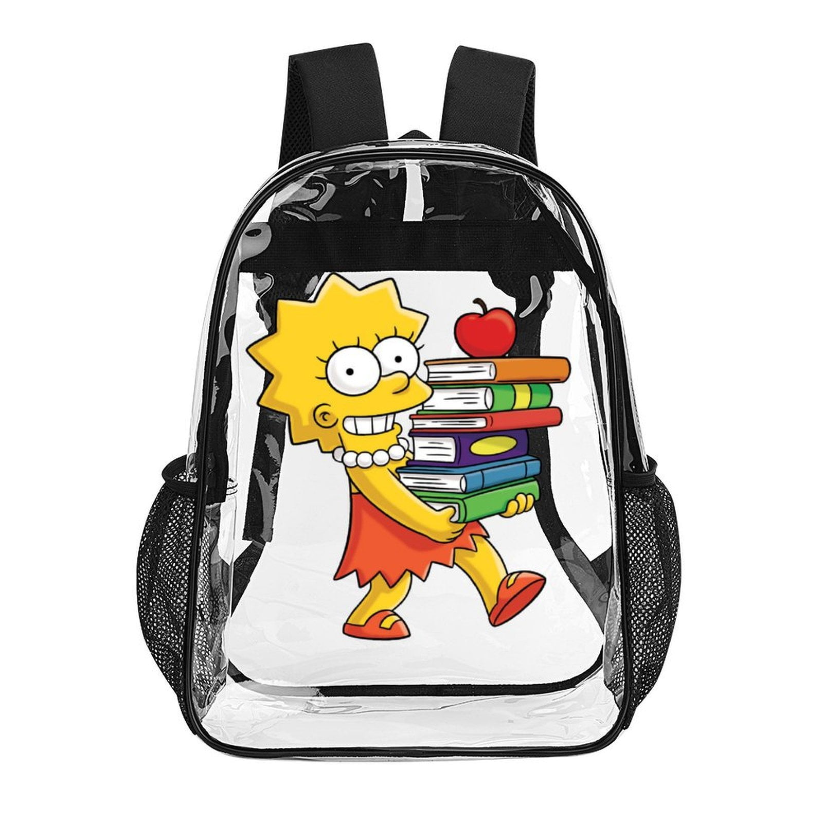Gril The Simpsons Clear Backpack Transparent Bag Large Capacity Laptop ...
