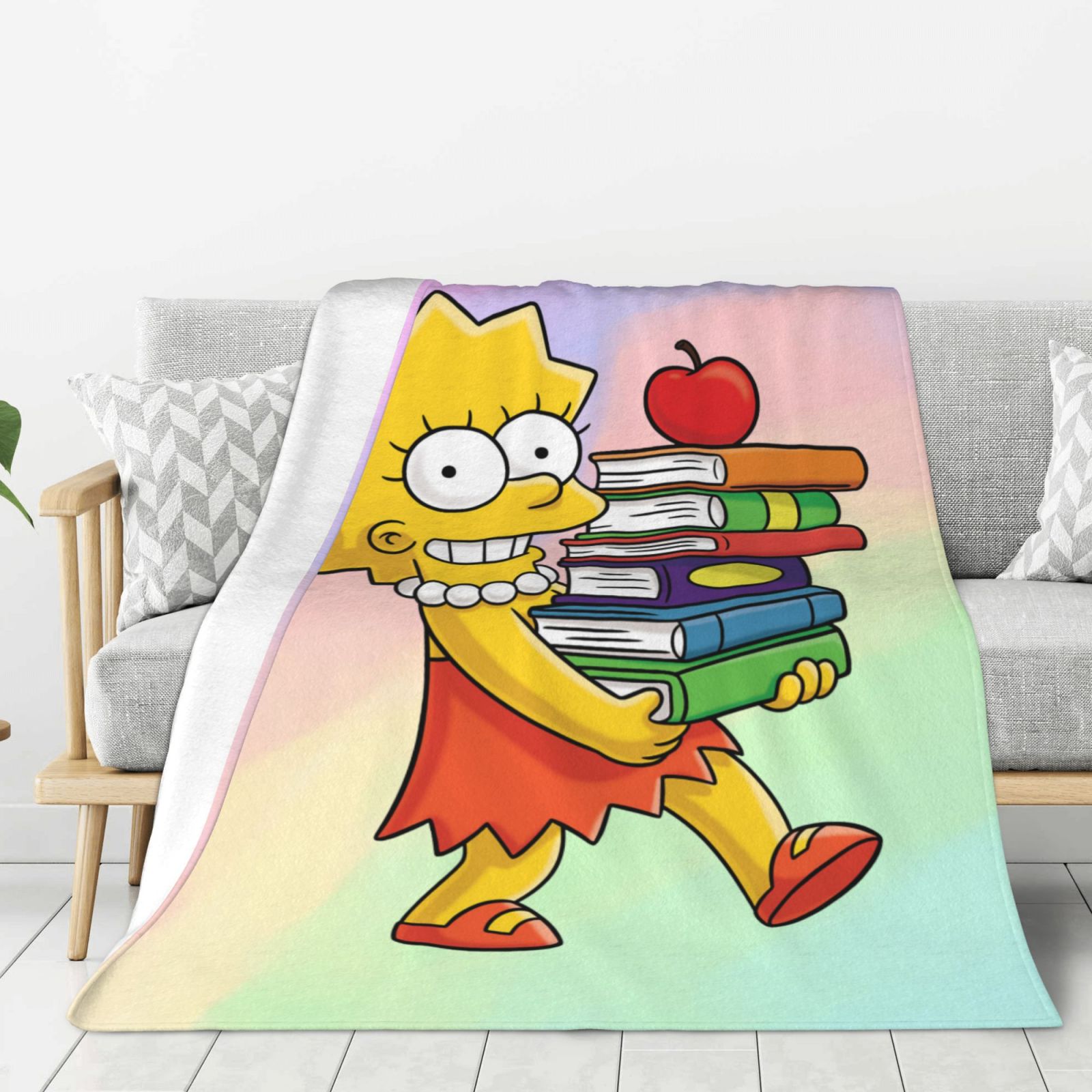 Gril The Simpsons Blanket Cozy Soft Fleece Flannel Bed Blanket All ...
