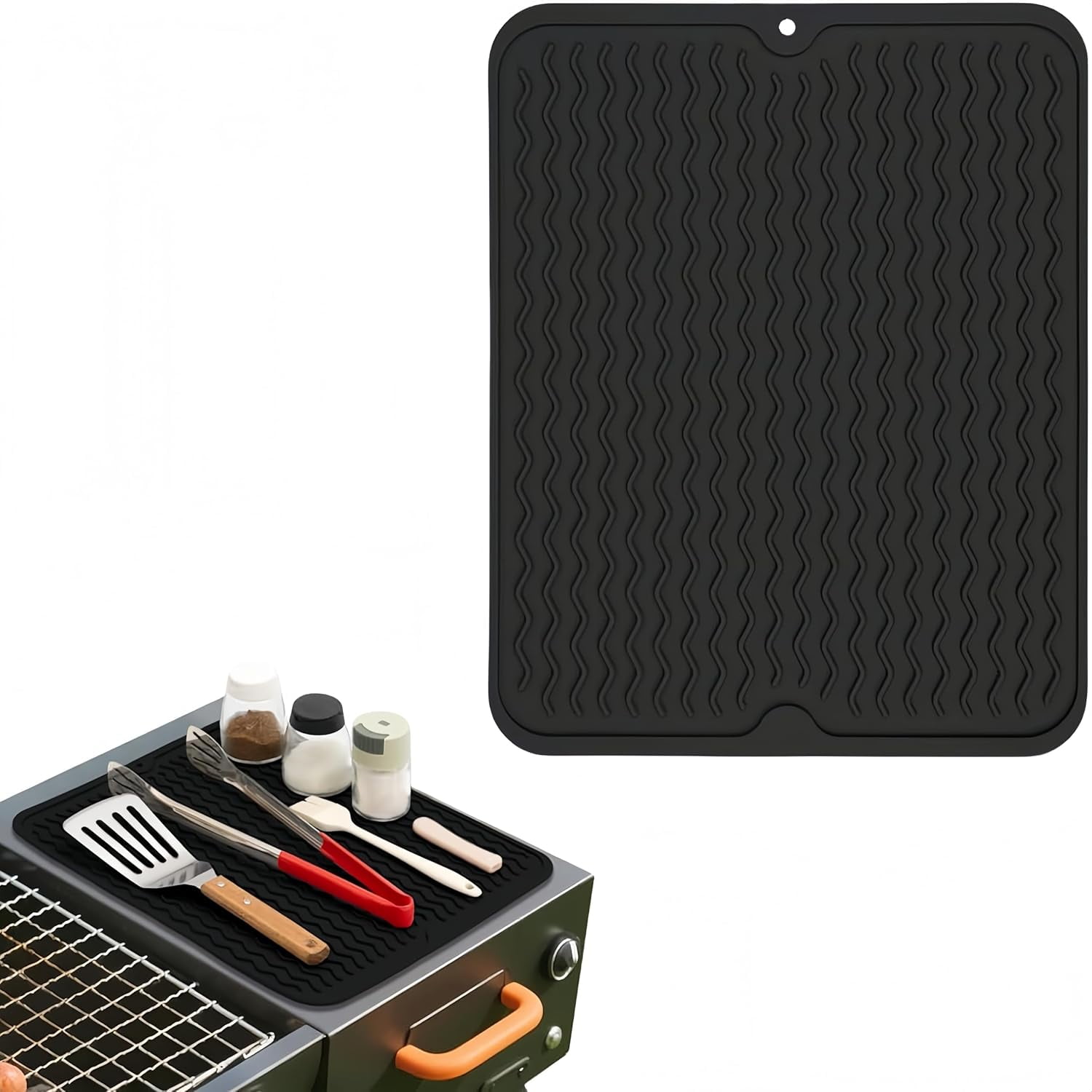Grill Accessories, 14x11 Inch Mat, BBQ Tool Rest Pad for Griddle Side ...