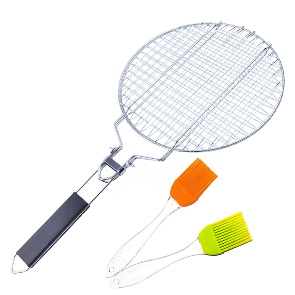 Grill Basket, Fish Grill Basket, No-Rust Heavy Duty BBQ Grilling Basket ...