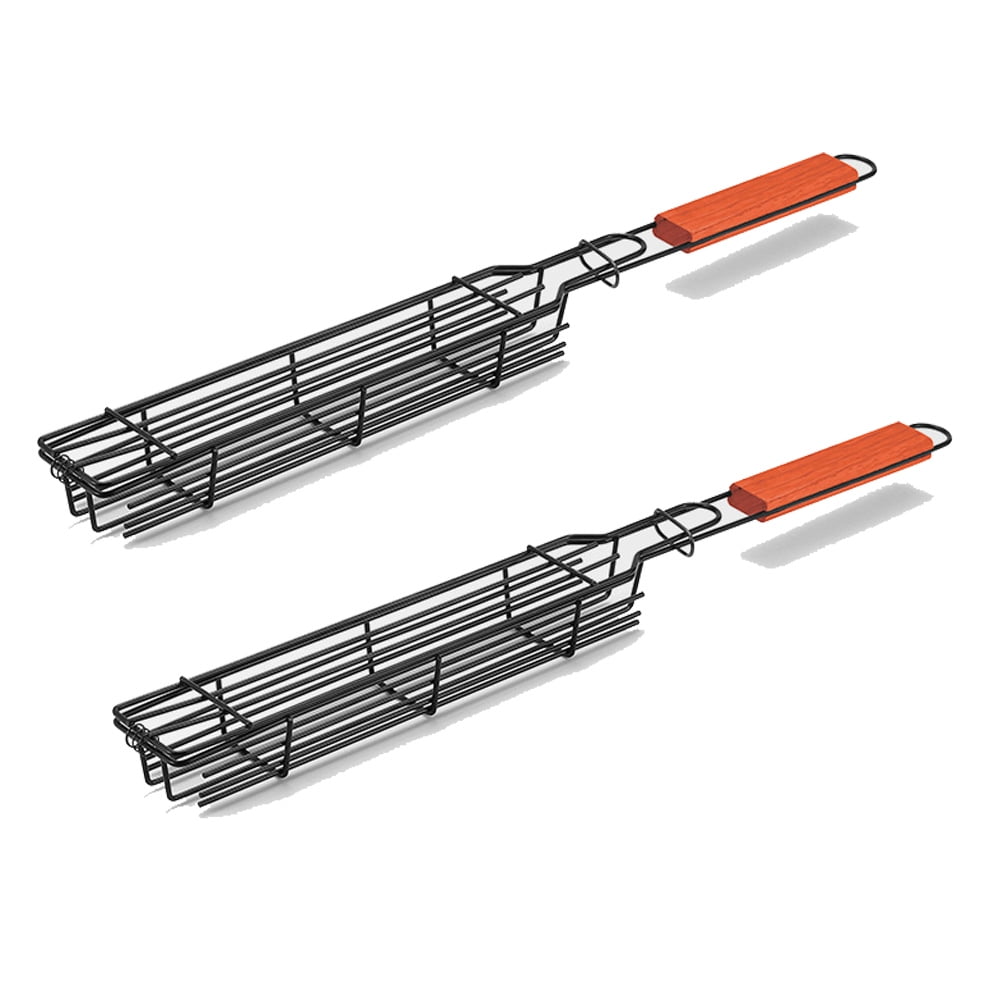 Grill Basket, Fish Grill Basket, Rustproof Stainless Steel BBQ Grilling ...