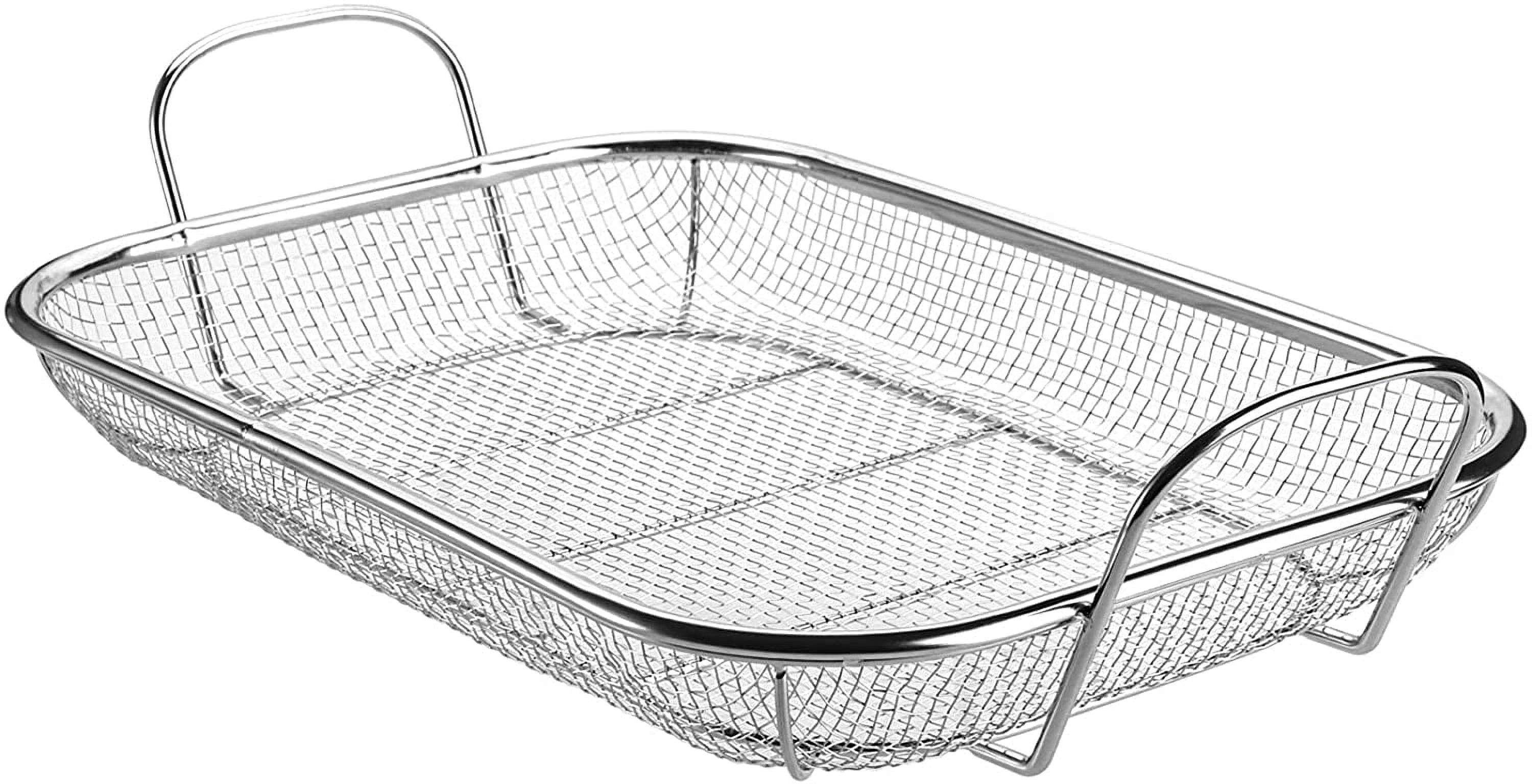 Grill Basket, Vetable Barbecue 15" x 11" Stainless Steel Square Wire ...
