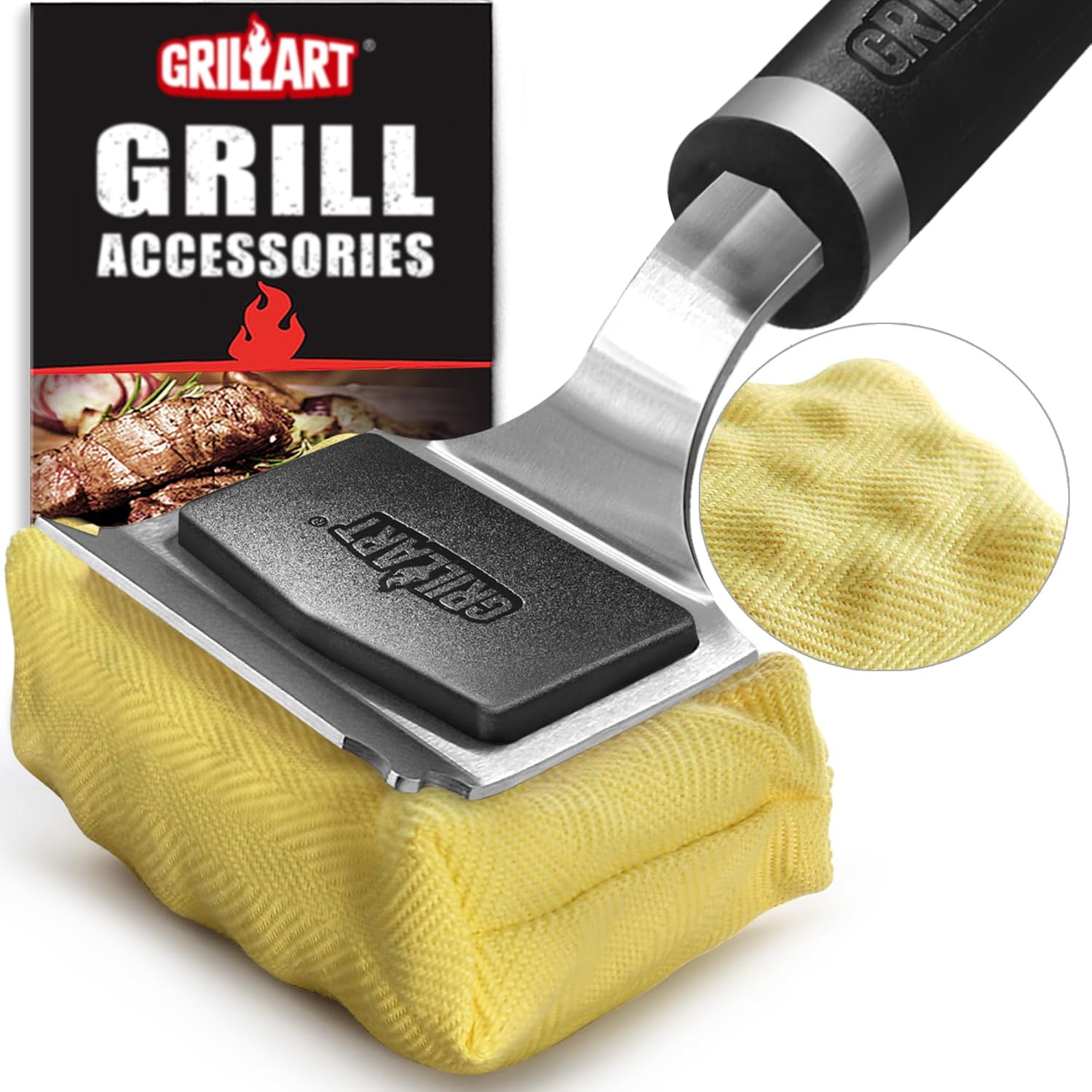 Grill Brush Bristle Free Safe Steam Cleaning Tool, Replaceable Head for ...