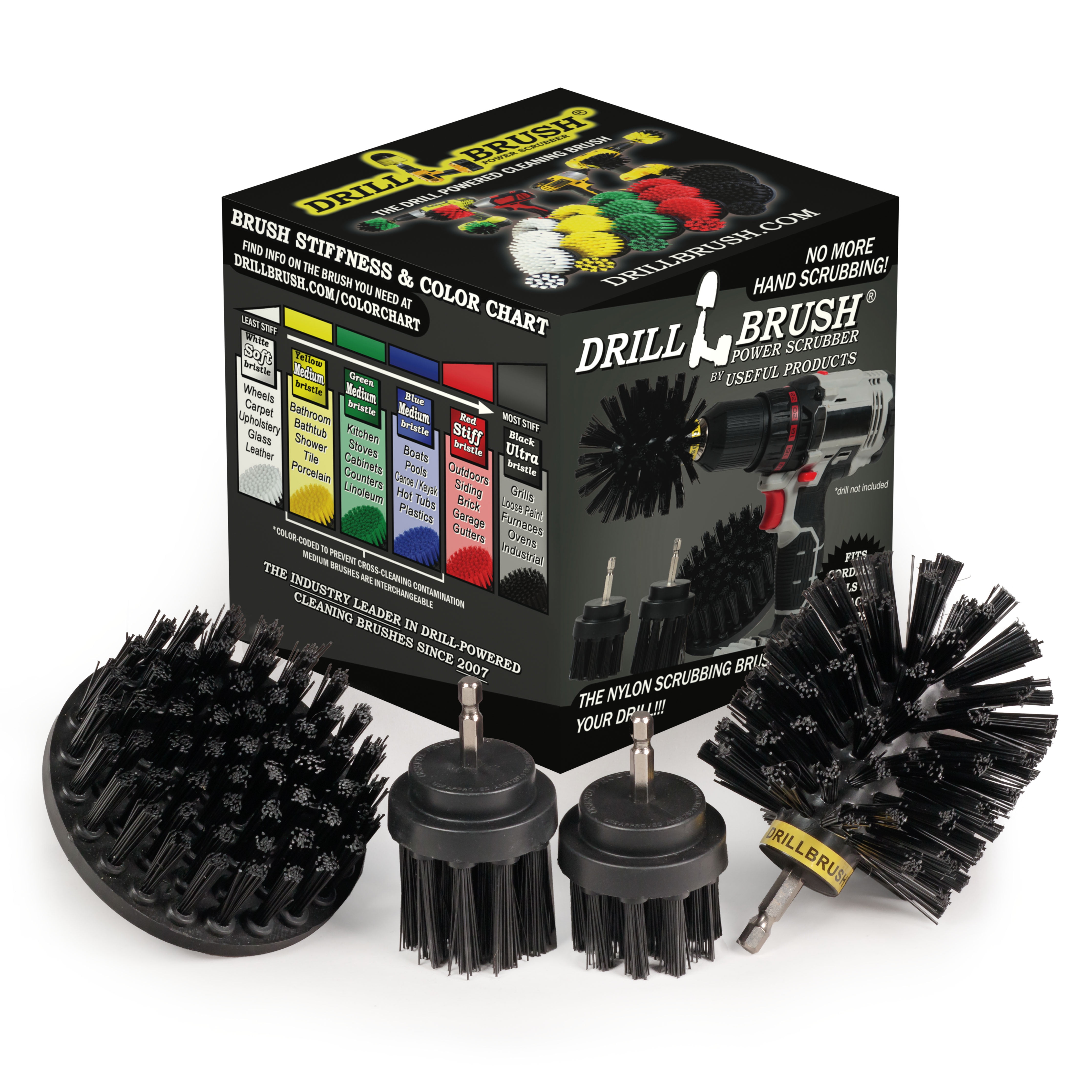 Grill Brush - Detailing Brush Set BBQ Accessories - Ultra Stiff Power ...