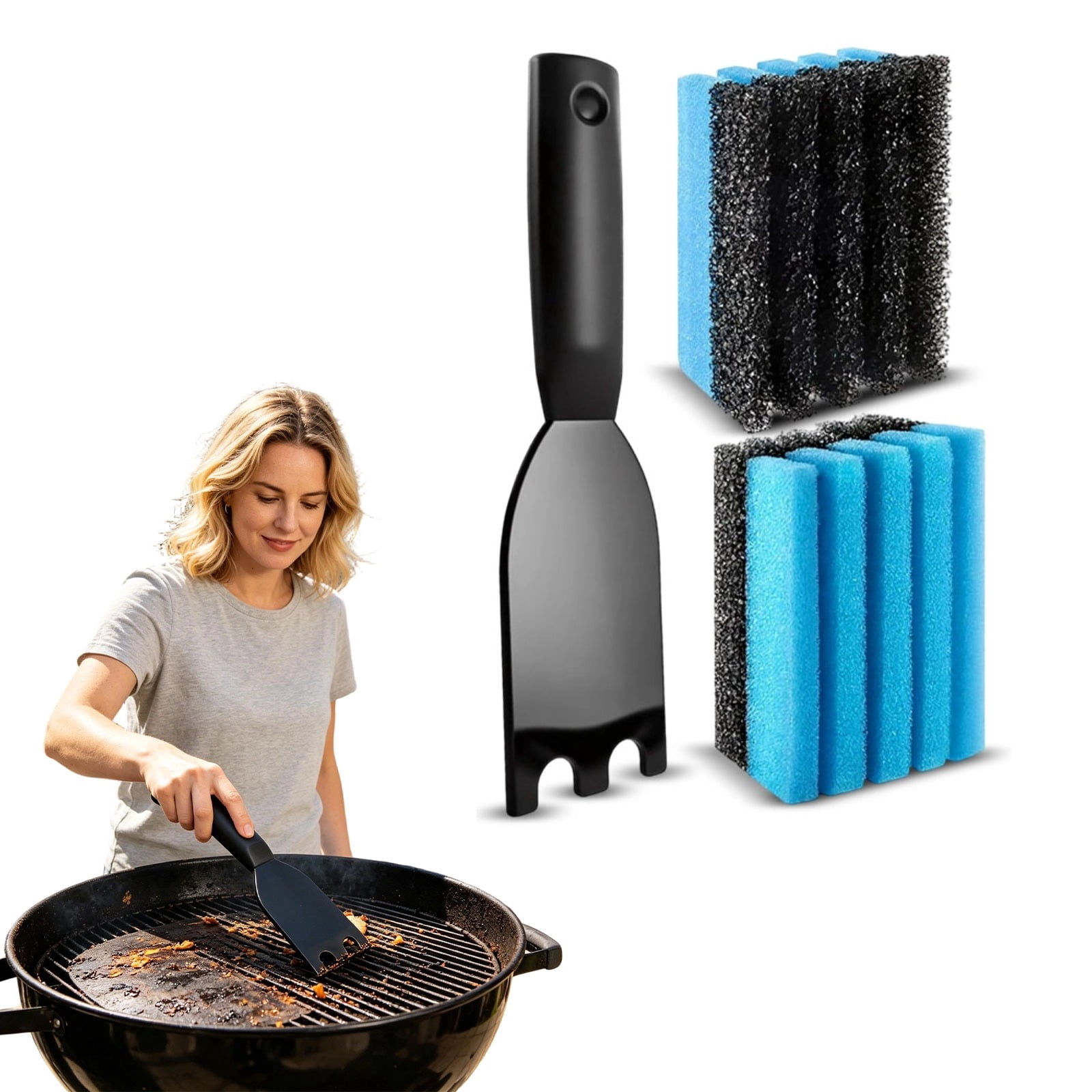 Grill Brush for Outdoor Grill, Steam Grill Cleaner Bristle Free with ...