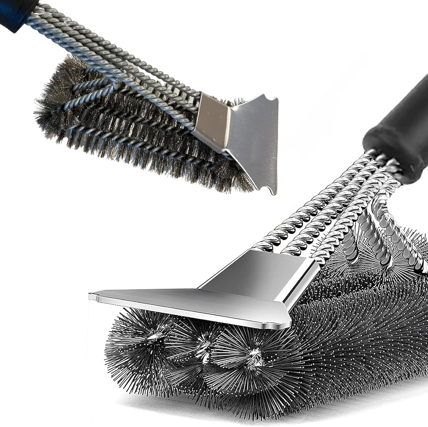 Grill Brush and Scraper BBQ Brush for Grill, 18 Inch BBQ Grill Cleaning ...
