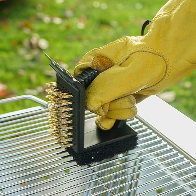 Grill Brush and Scraper with Wire Bristles and Bristle-Free Scour 2 ...