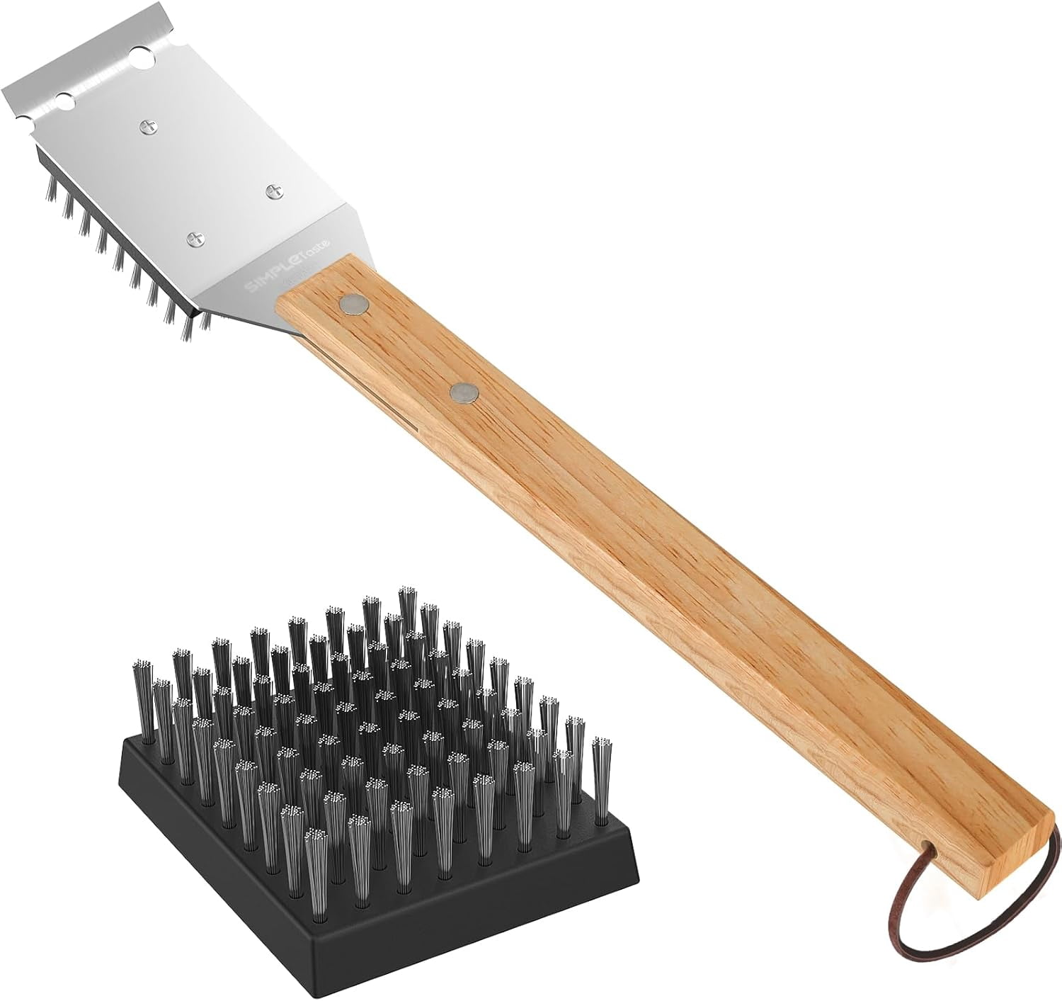 Grill Brush and Scraper, BBQ Grill Cleaning Brush Kit, Safe Wire ...