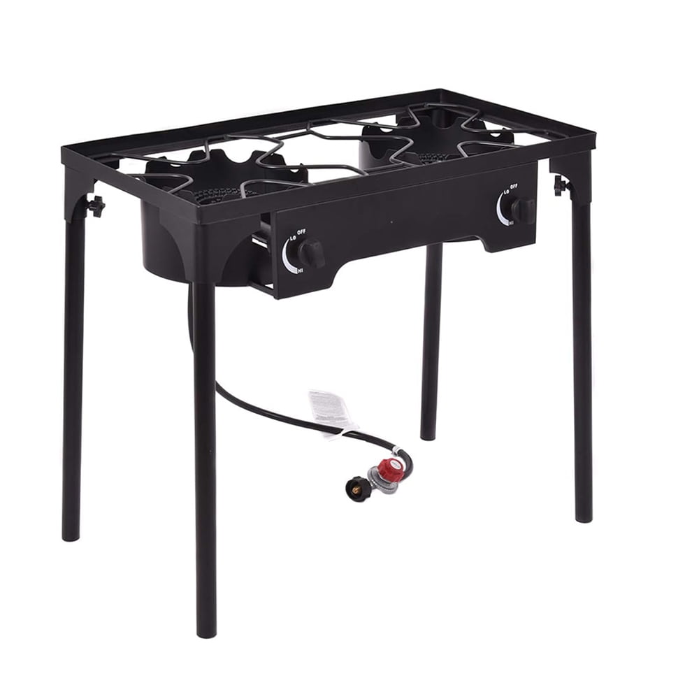 Grill Burners Stove, Outdoor 2-Burner High Pressure Propane Gas Camp ...