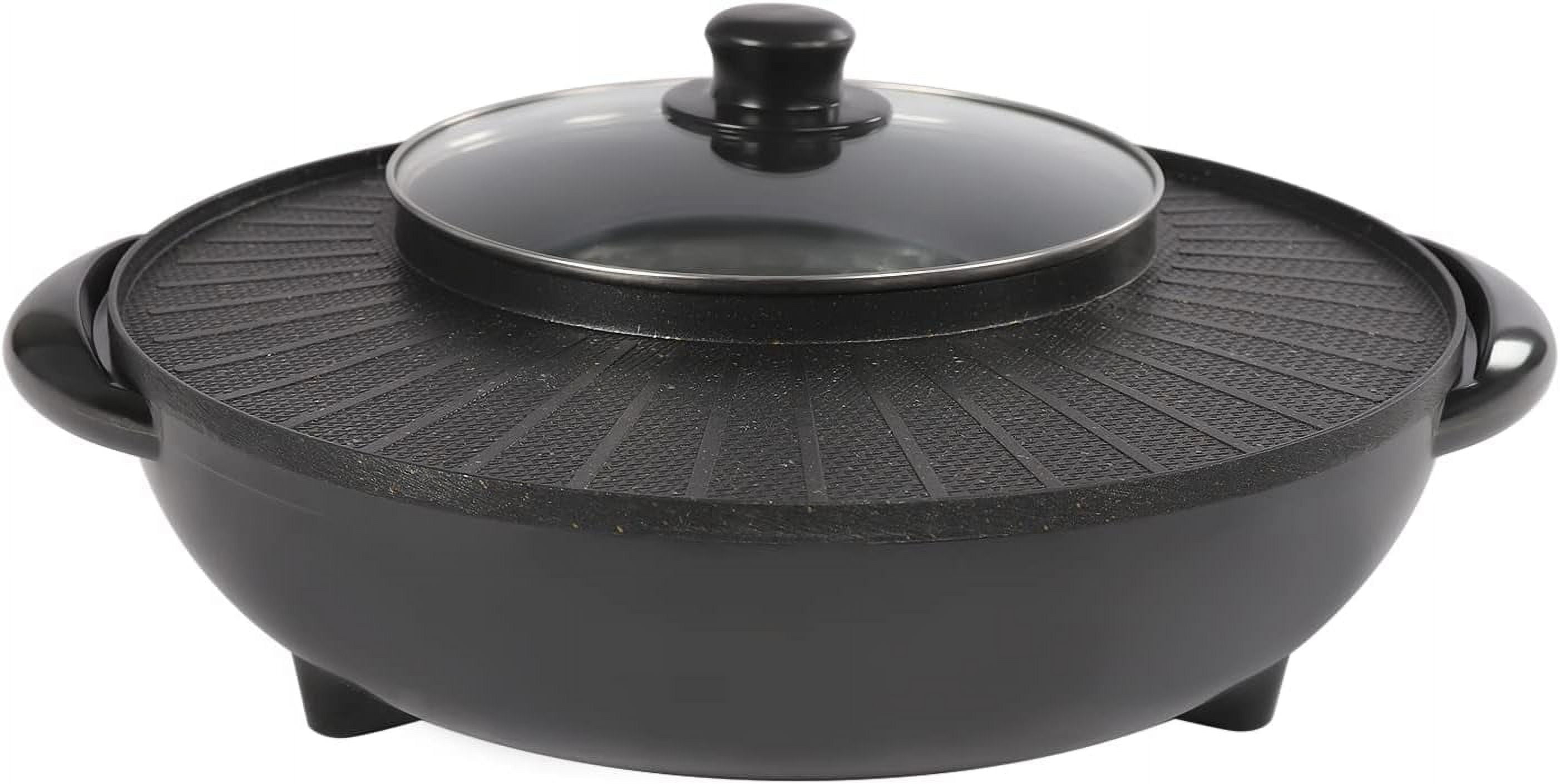 Grill Circular Edition Hotpot Grill Combo Indoor BBQ, 1350W 5.28QT ...