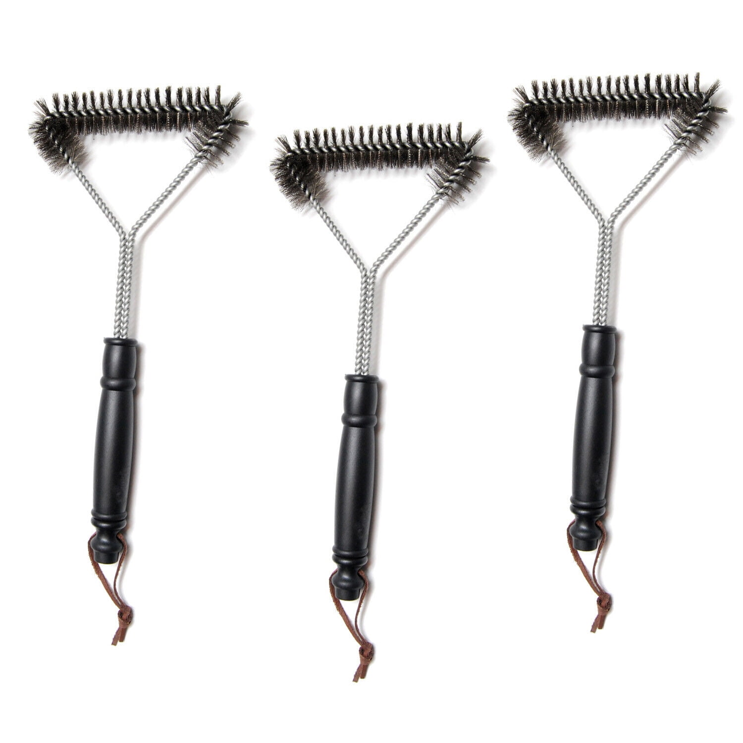 Grill Cleaning Brush 12" Inch Heavy Duty BBQ Stainless Steel Bristles ...