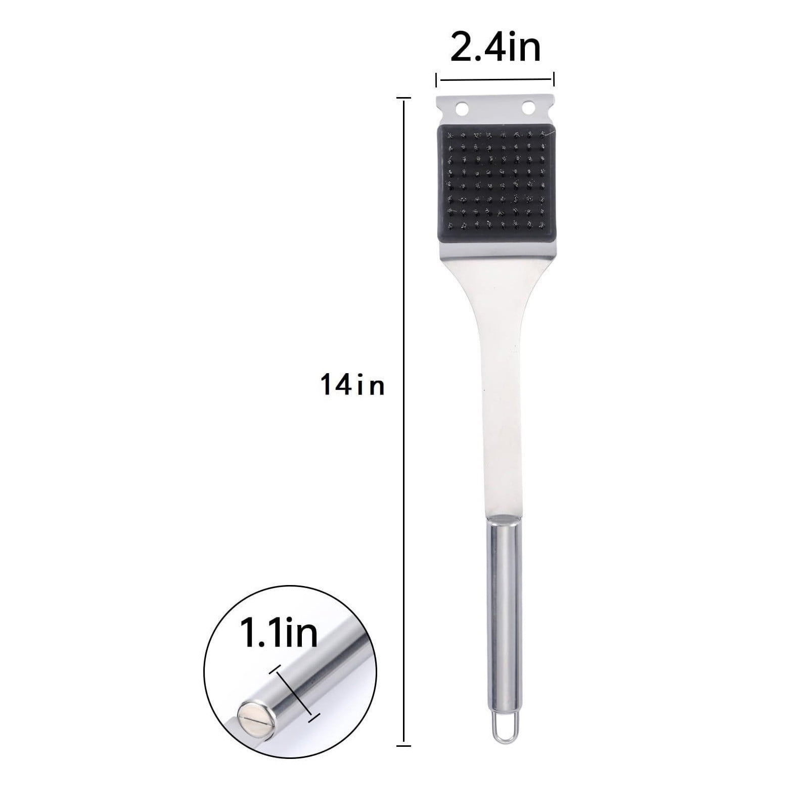 Grill Cleaning Brush Stainless Steel | 2-in-1 Barbecue Scrubber With ...
