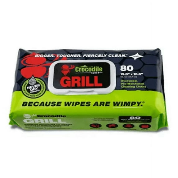 Grill Cleaning Pre-Moistened Heavy-Duty Wet Cloths/Cleaning Wipes (80 ...