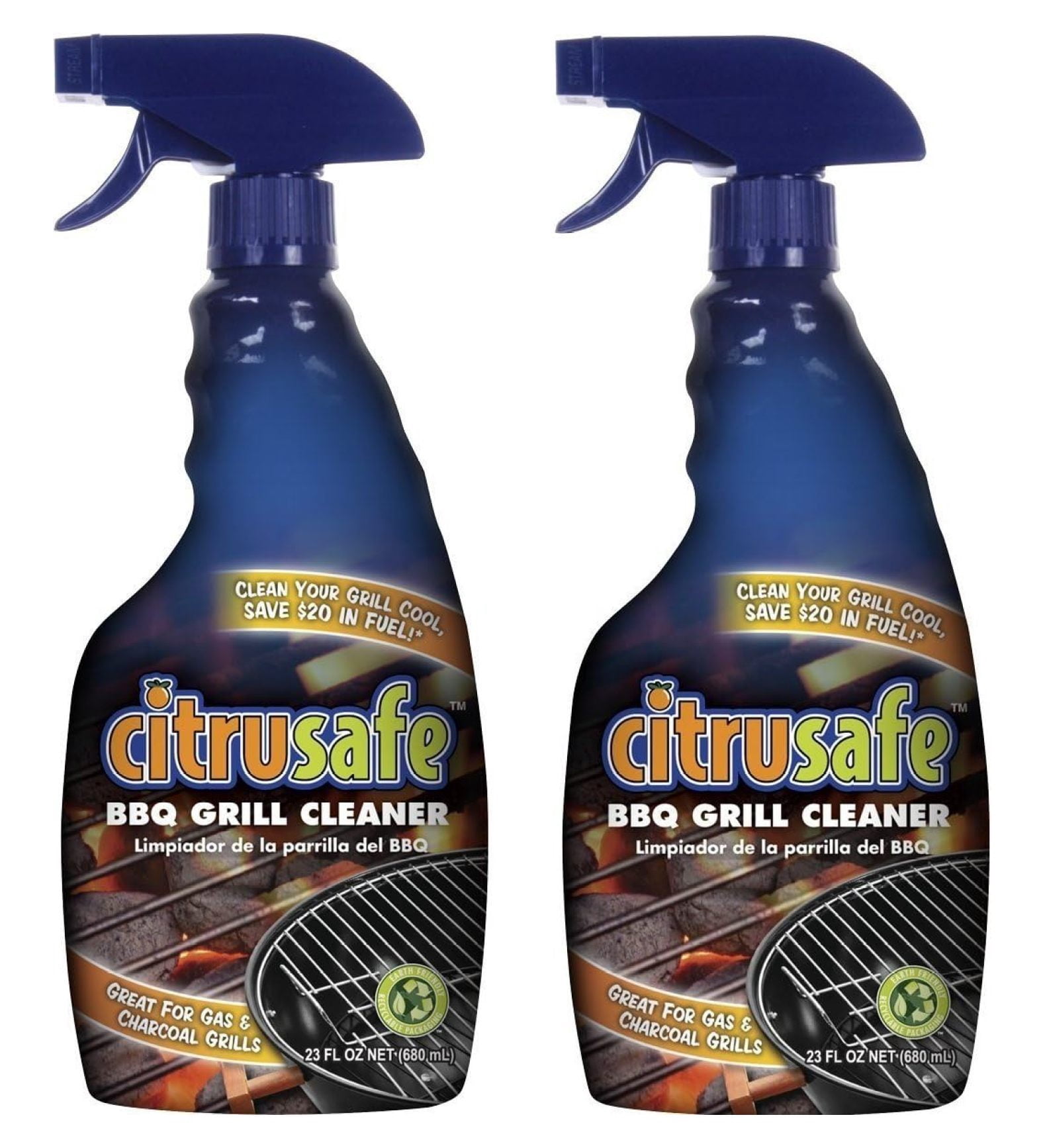 Grill Cleaning Spray - BBQ Grid And Grill Grate Cleanser By (23 oz) (2 ...