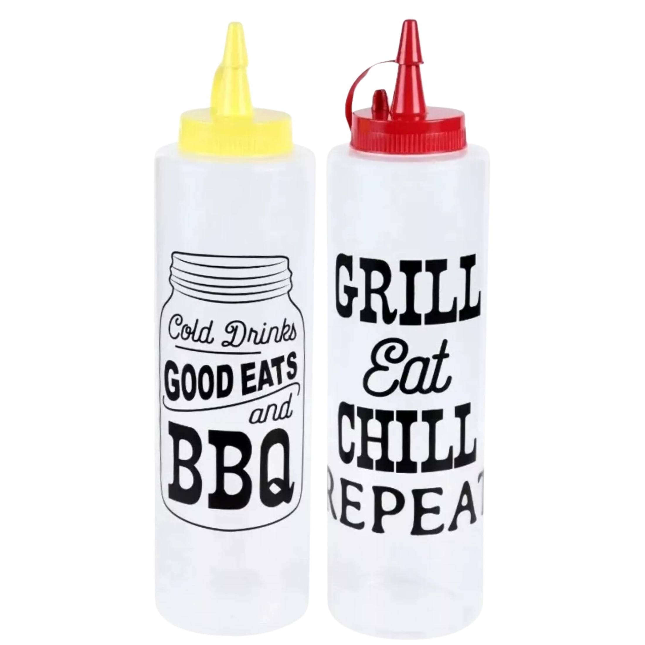Grill Clear Condiment Plastic Bottles for Home Kitchen Dining BBQ Sauce ...