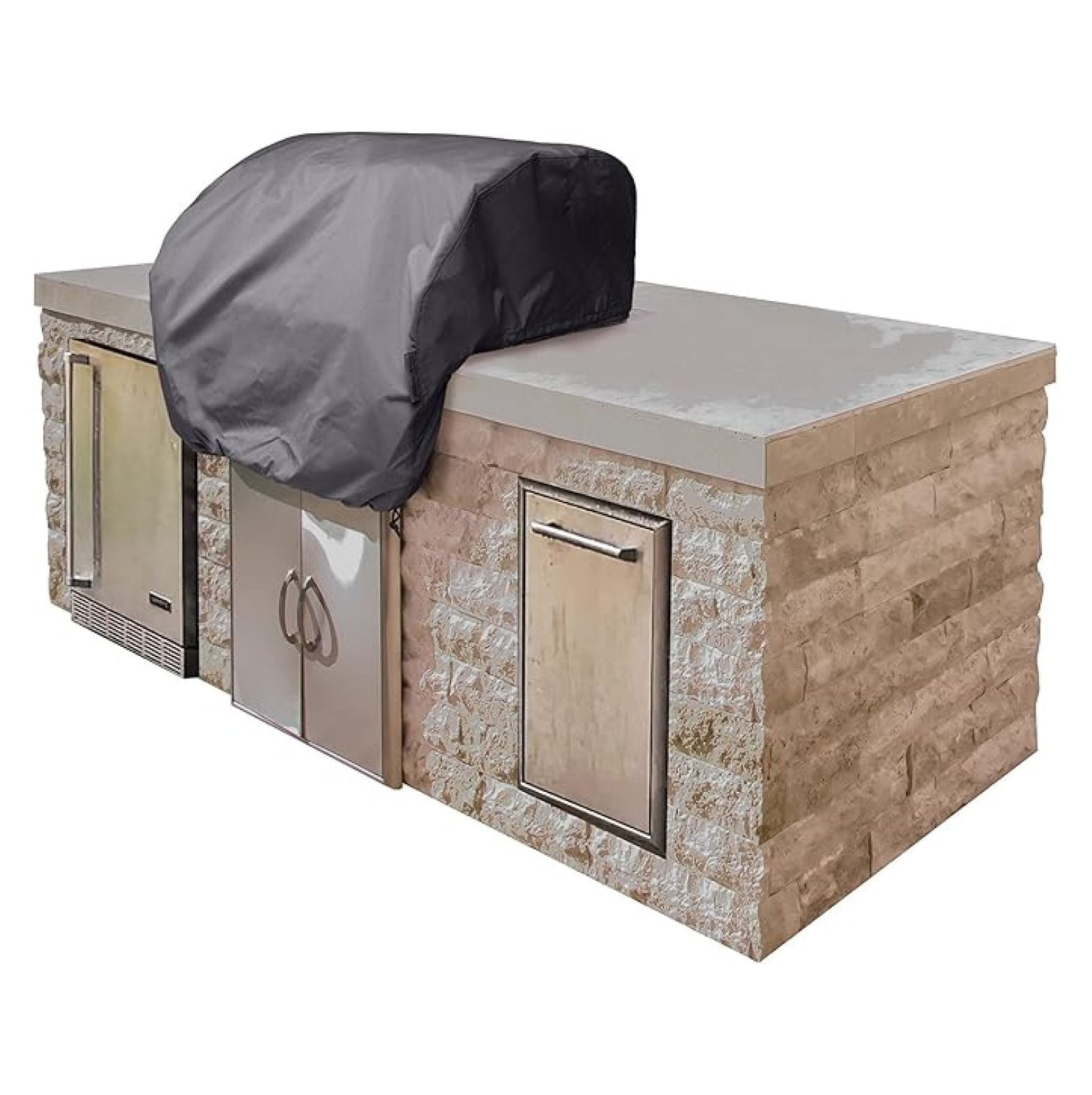 Grill Cover 44W x 30D x 18H - Water Resistant Charcoal Grill Cover ...