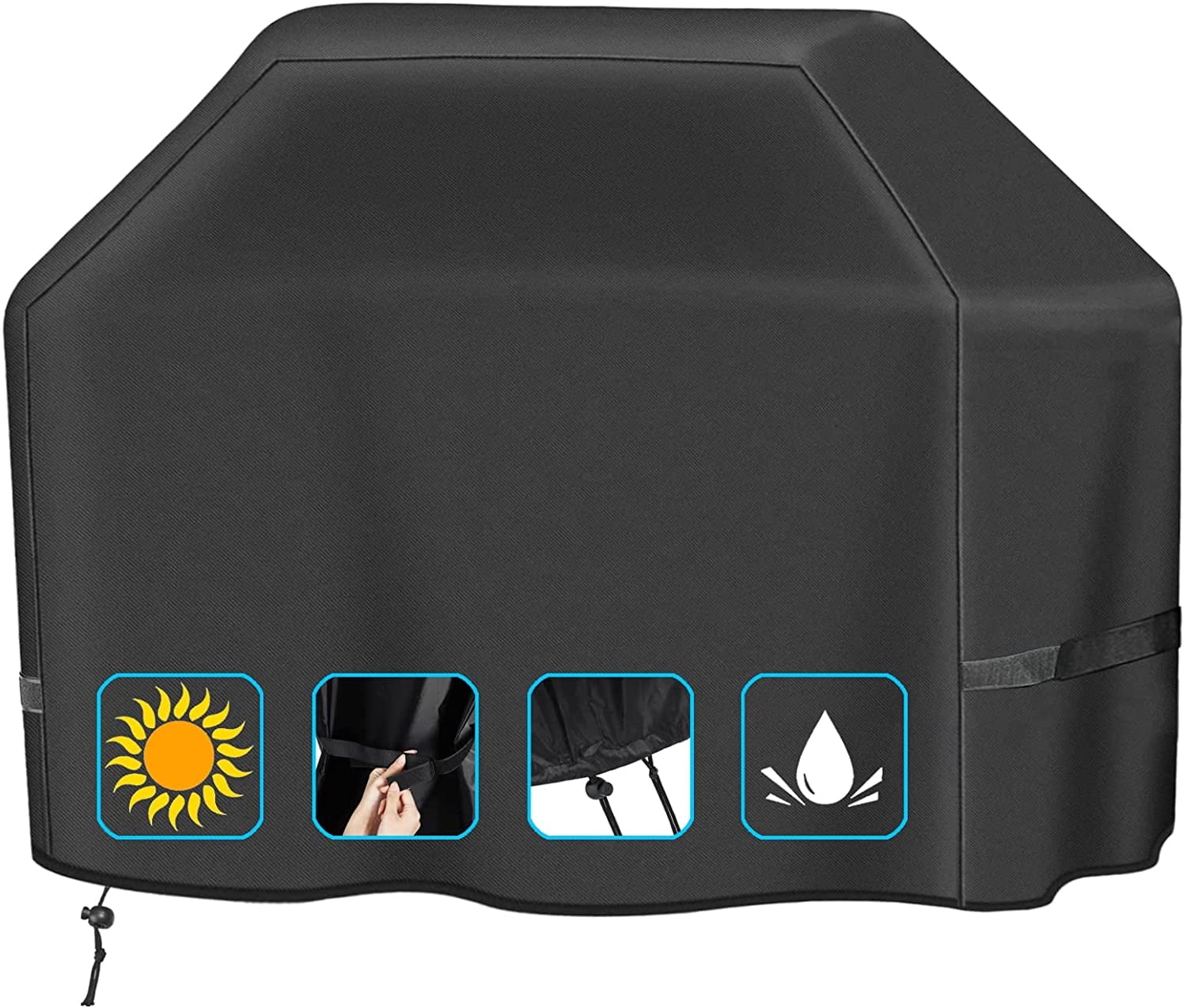 Disen Heavy Duty Outdoor Waterproof BBQ Grill Cover for Backyard Up to ...