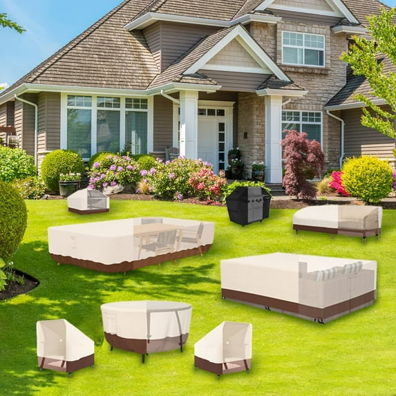 Grill Cover 65 x 30 x inch, 900D Heavy Duty Gas BBQ Cover w/Side ...