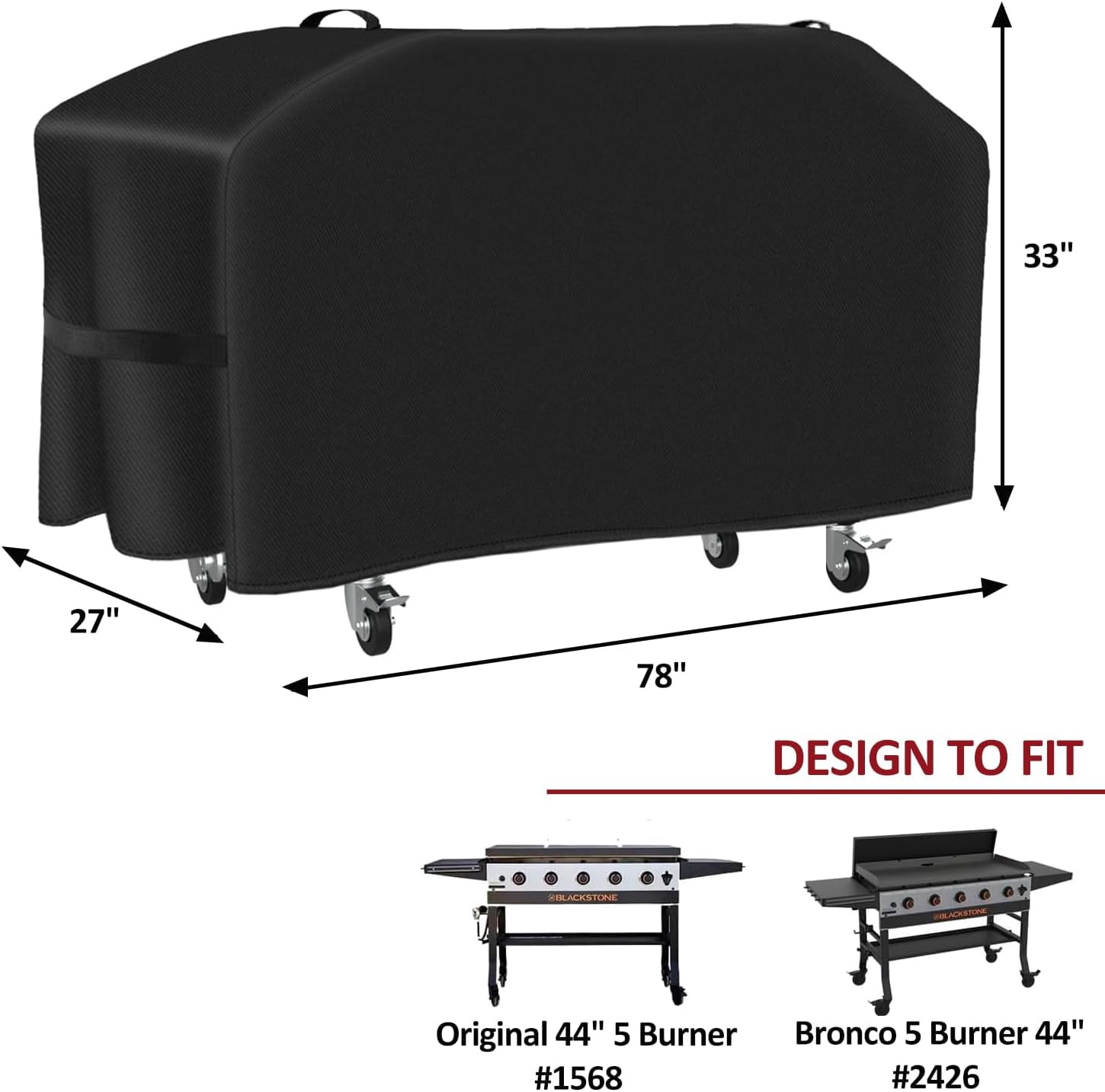 Grill Cover for Blackstone 5-Burner Griddle 2426 1528, for Blackstone ...