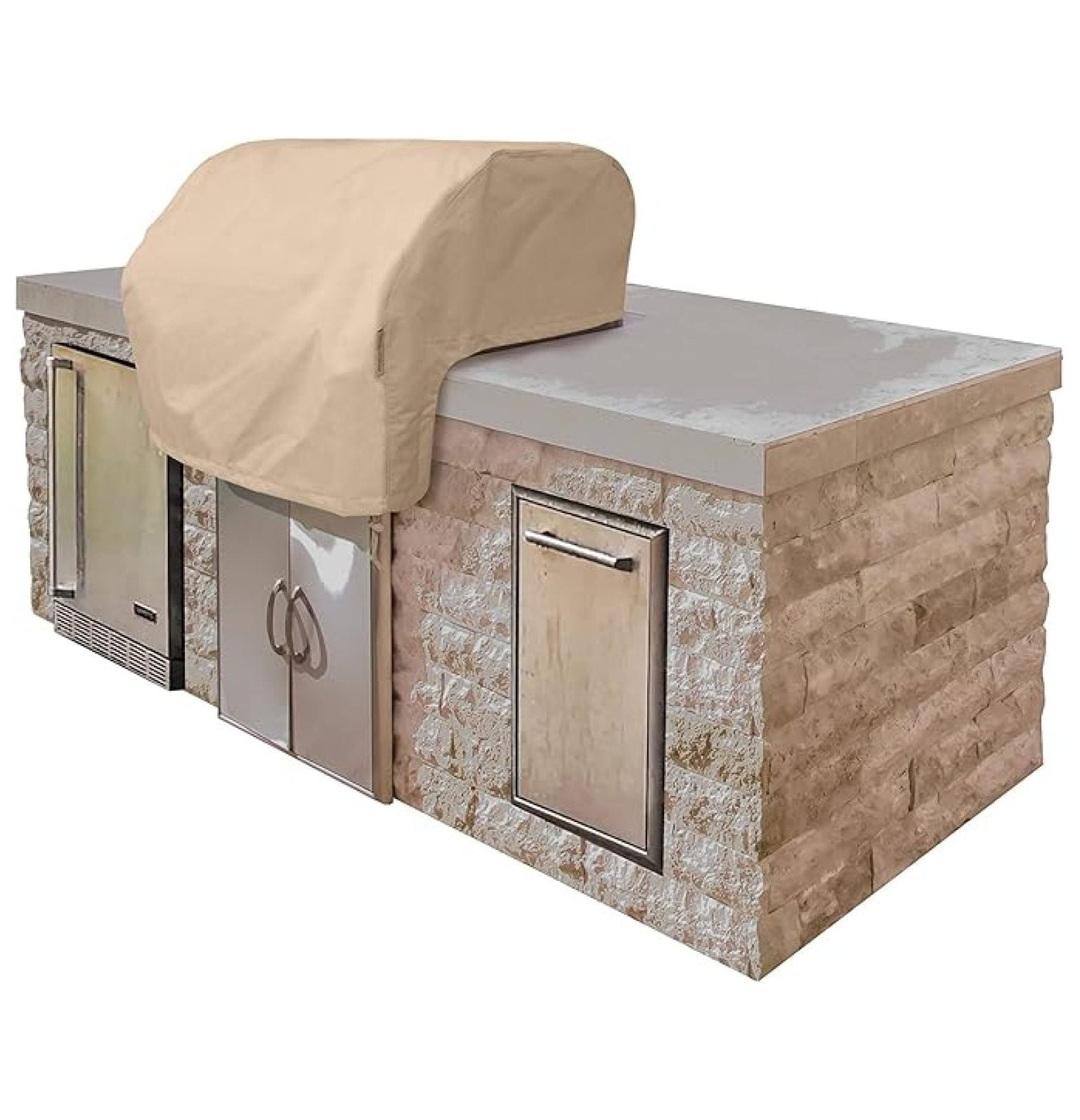 Grill Cover Built-in - Heavy Duty Polyester Weatherproof, 34W x 30D x ...