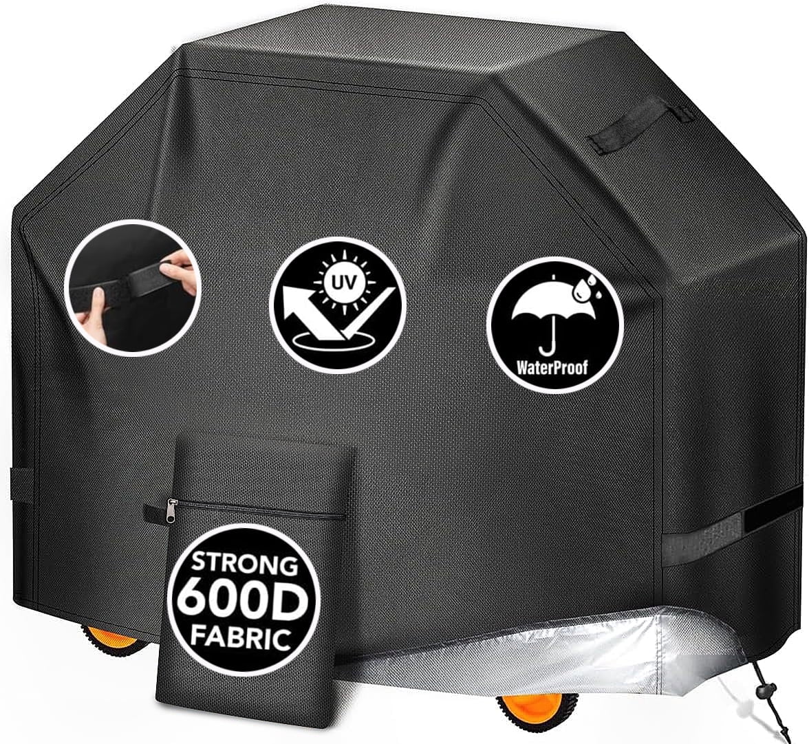 Grill Cover for Outdoor Grill,600D Heavy Duty Waterproof Oxford Fabric ...
