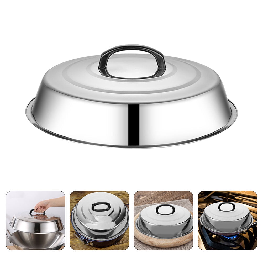 Grill Cover Round Basting Cover Cheese Melting Dome Stainless Steel ...