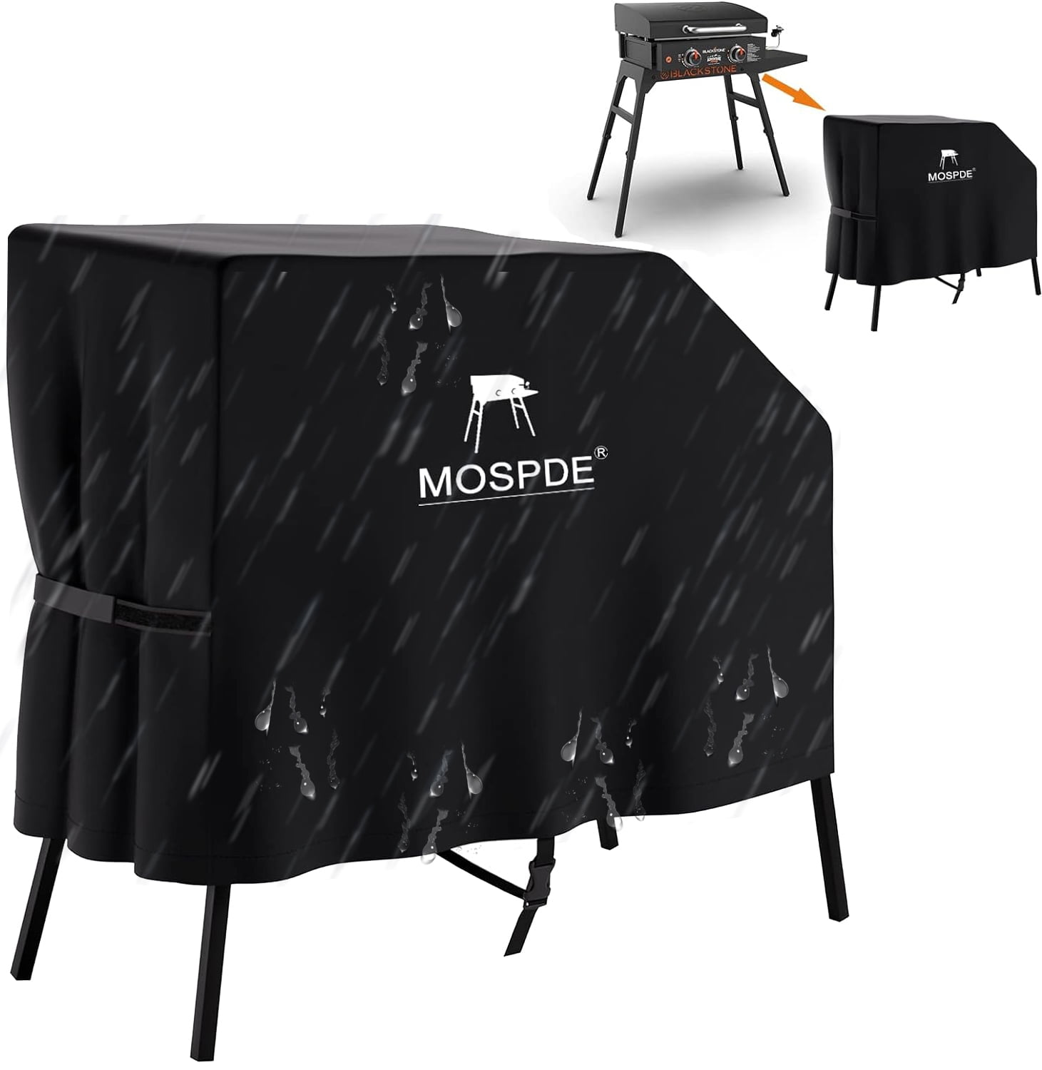Waterproof Blackstone 22/17 inch Griddle Cover with Hood, Stand for ...