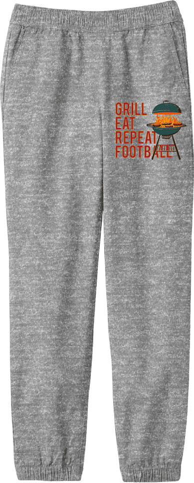 Grill Eat Repeat Football Youth Heather Gray Jogger Pants-XL - Walmart.com