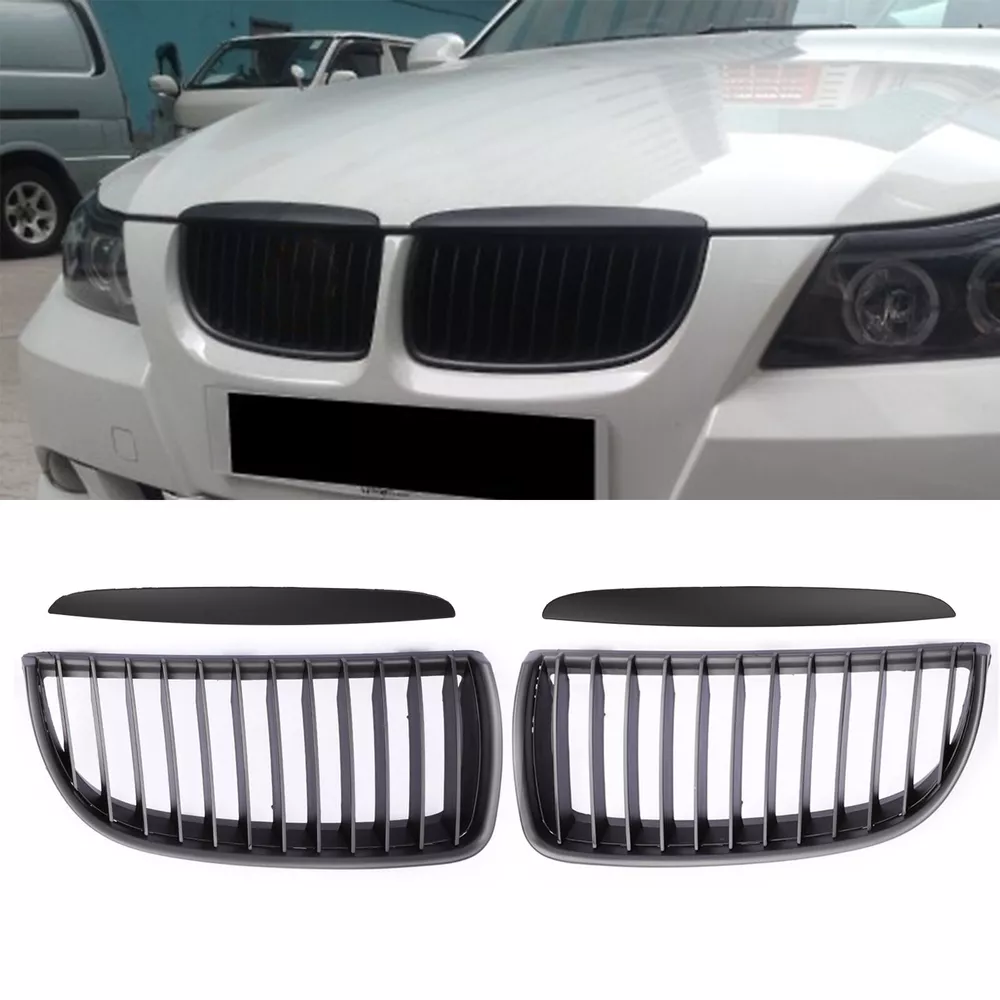 Grill For BMW Matte Black Kidney Sport Front 3 Series E90 E91 Pre-LCI ...