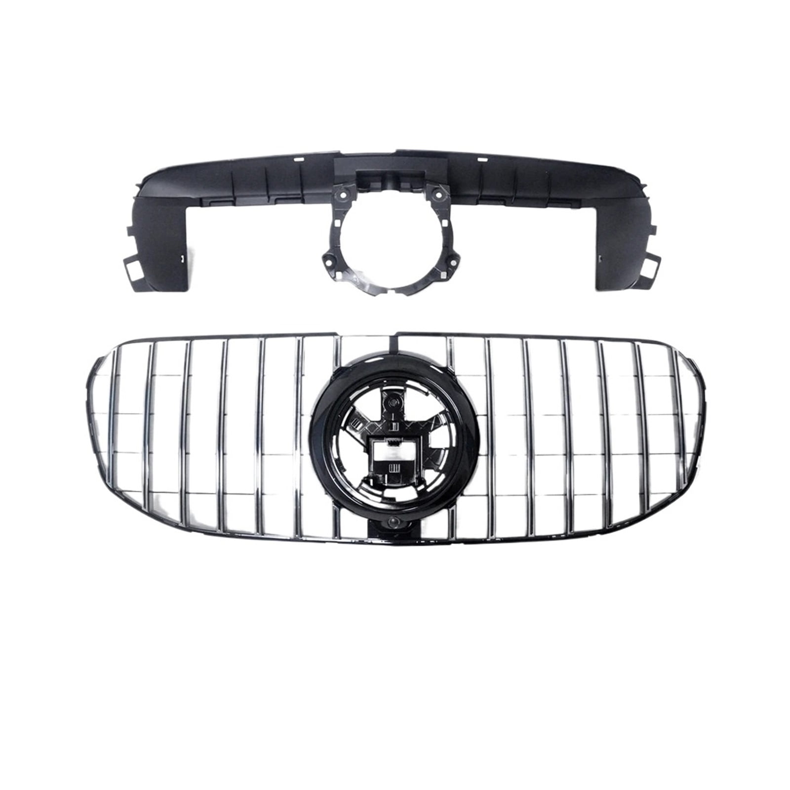 Grill For Mercedes-Benz X167 GLS-Class 2020-2024 GT Black/Silver Front ...