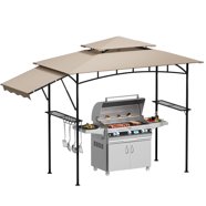 ABCCANOPY BBQ Grill Gazebo Shelter, 8'x 5' Double Tier Outdoor Canopy ...
