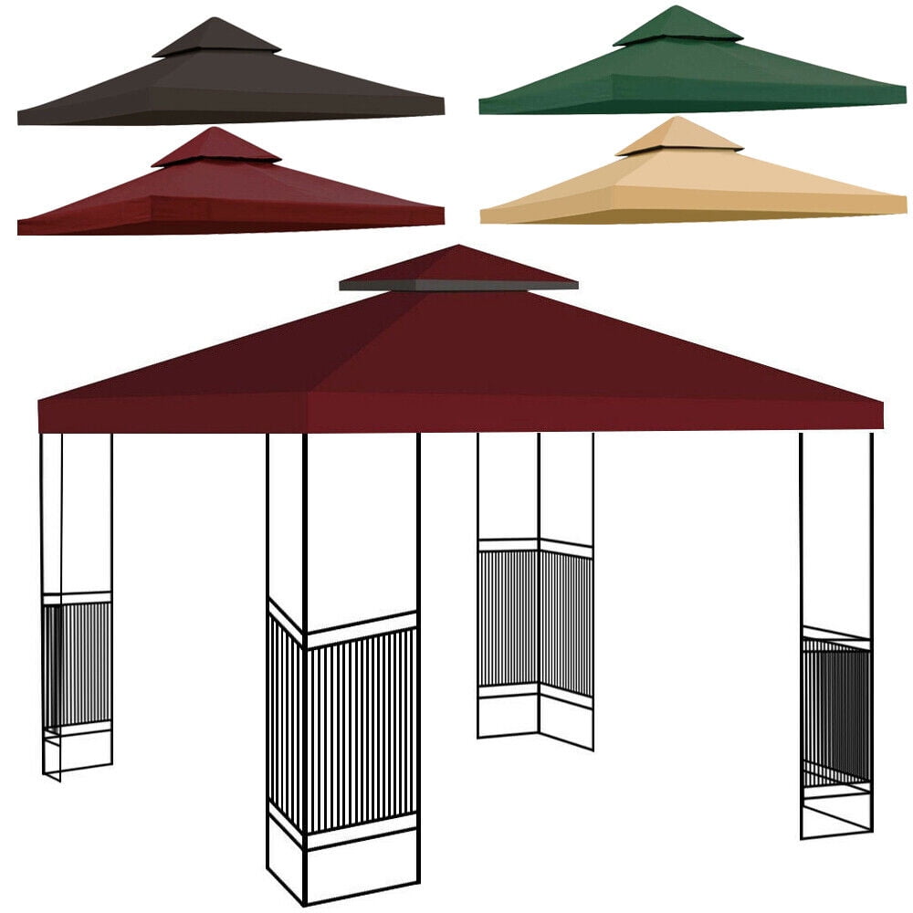 Grill Gazebo Replacement Canopy Roof, 10' x 10' Outdoor BBQ Gazebo ...
