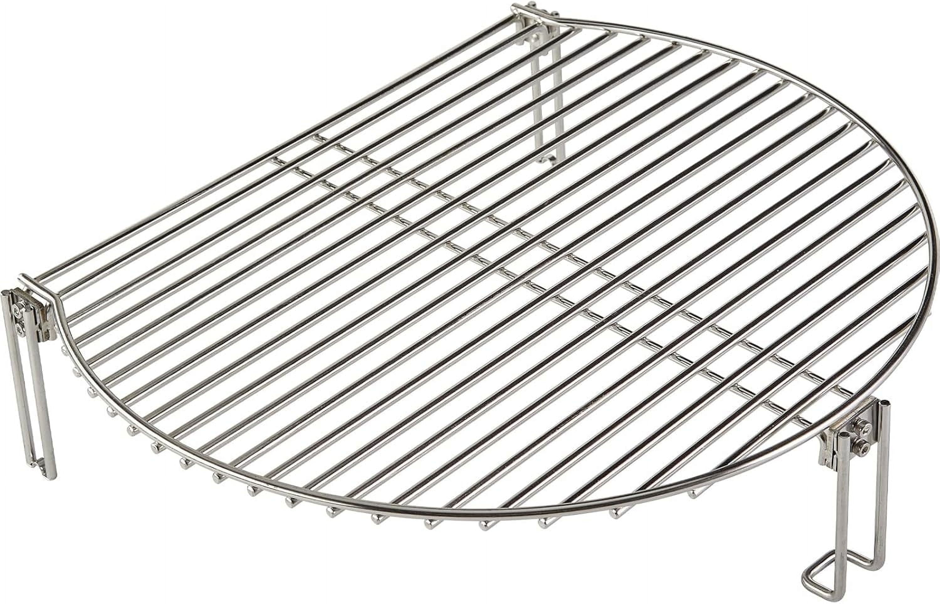 Grill Grate Expander Rack, 13 in. L X 15.2 in. W - Stainless Stack Rack Works for Classic Joe, L ...