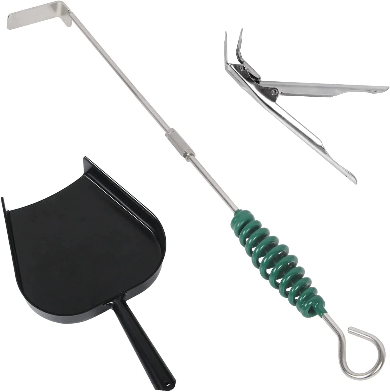 Grill Grate Lifter Gripper and Ash Tool Set for M/L Big Green Color Egg ...