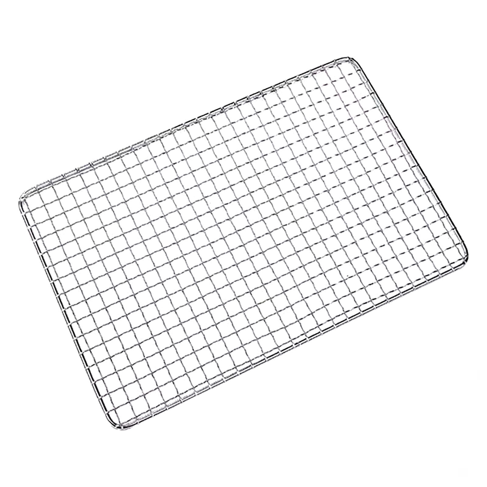 Grill Grate Replacement 19.68x7.87 Inch, Galvanized Polished Grill Mesh ...