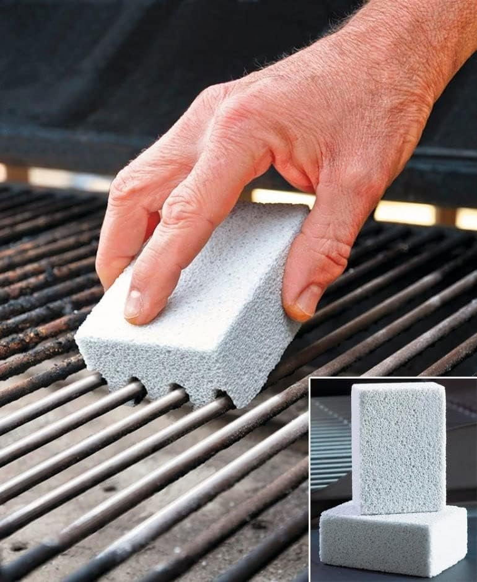 Grill Griddle Cleaning Brick Block Magic Stone Grill Cleaner - 2 Pack ...