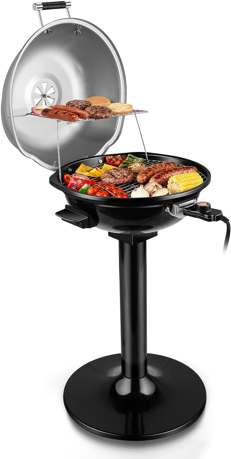 Grill, Indoor/Outdoor BBQ Grill, 1600W Portable Removable Stand Grill ...