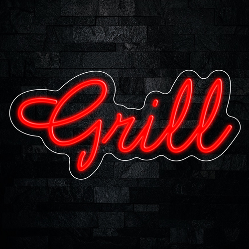 Grill LED Neon Sign 19"L x 9"H #33127 - Walmart.com