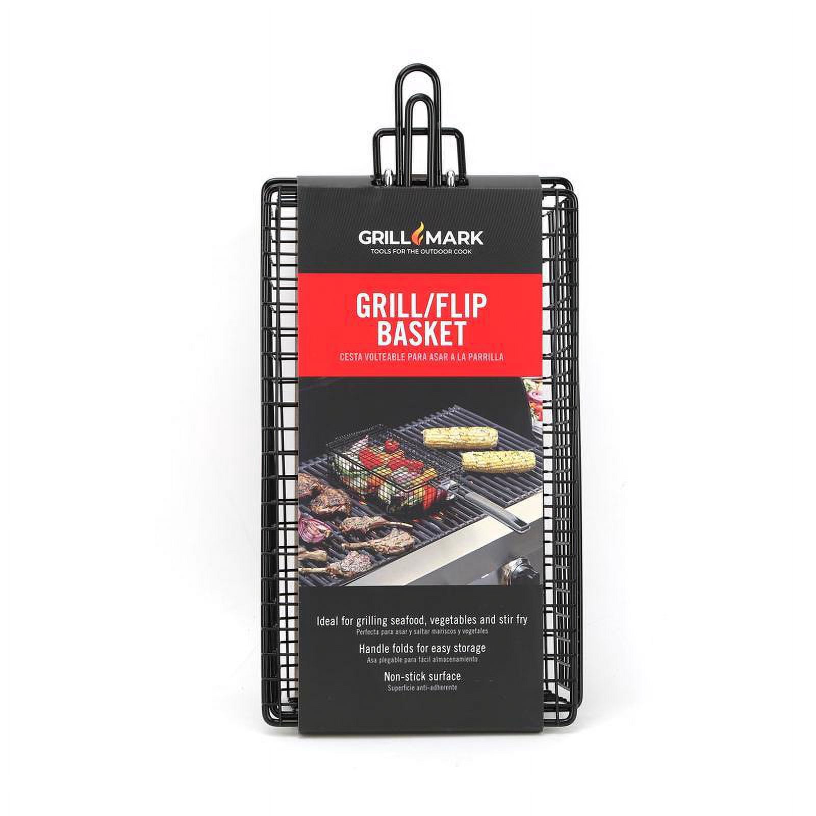Grill Mark 8083972 11 x 4 in. Black & Silver Steel Grill Basket ...