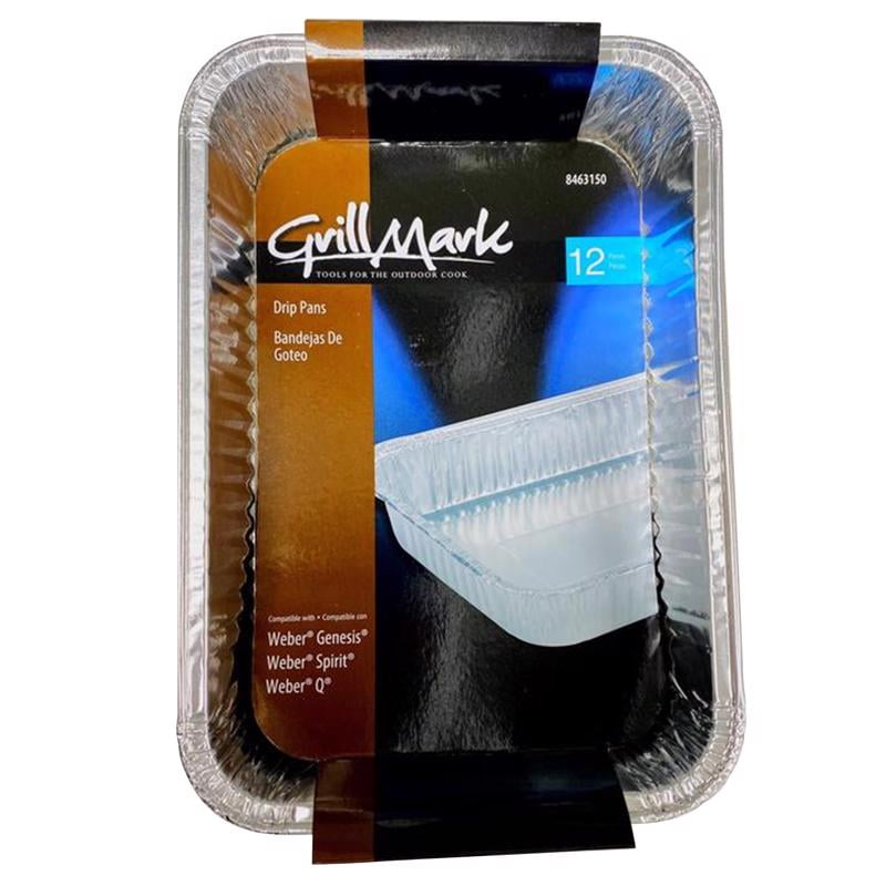 Grill Mark Aluminum Drip Pan 10 in. L X 6 in. W For Grills - Walmart ...