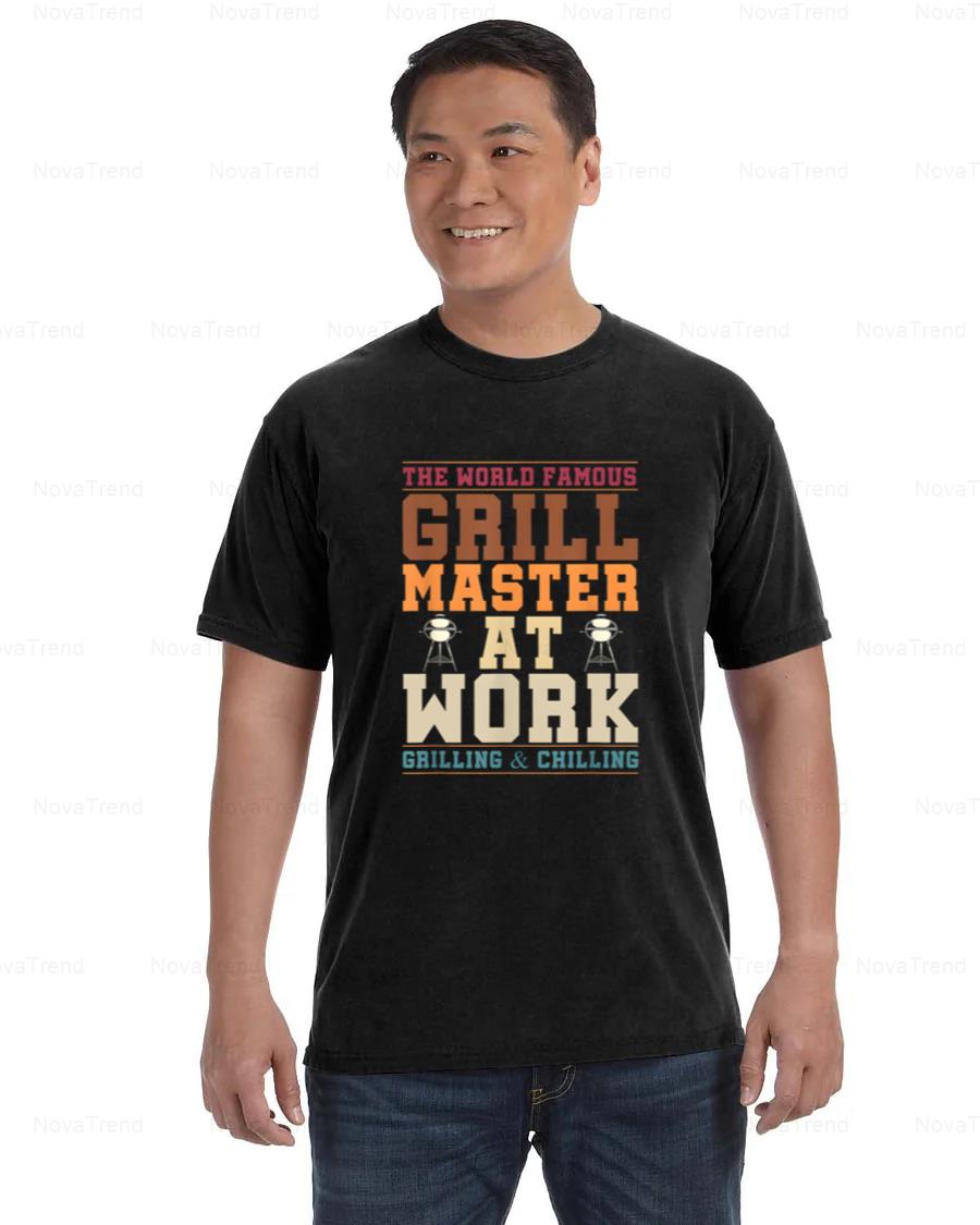 Grill Master BBQ Cooking Humor Dad Joke Flame Vibe Comfort Color T ...