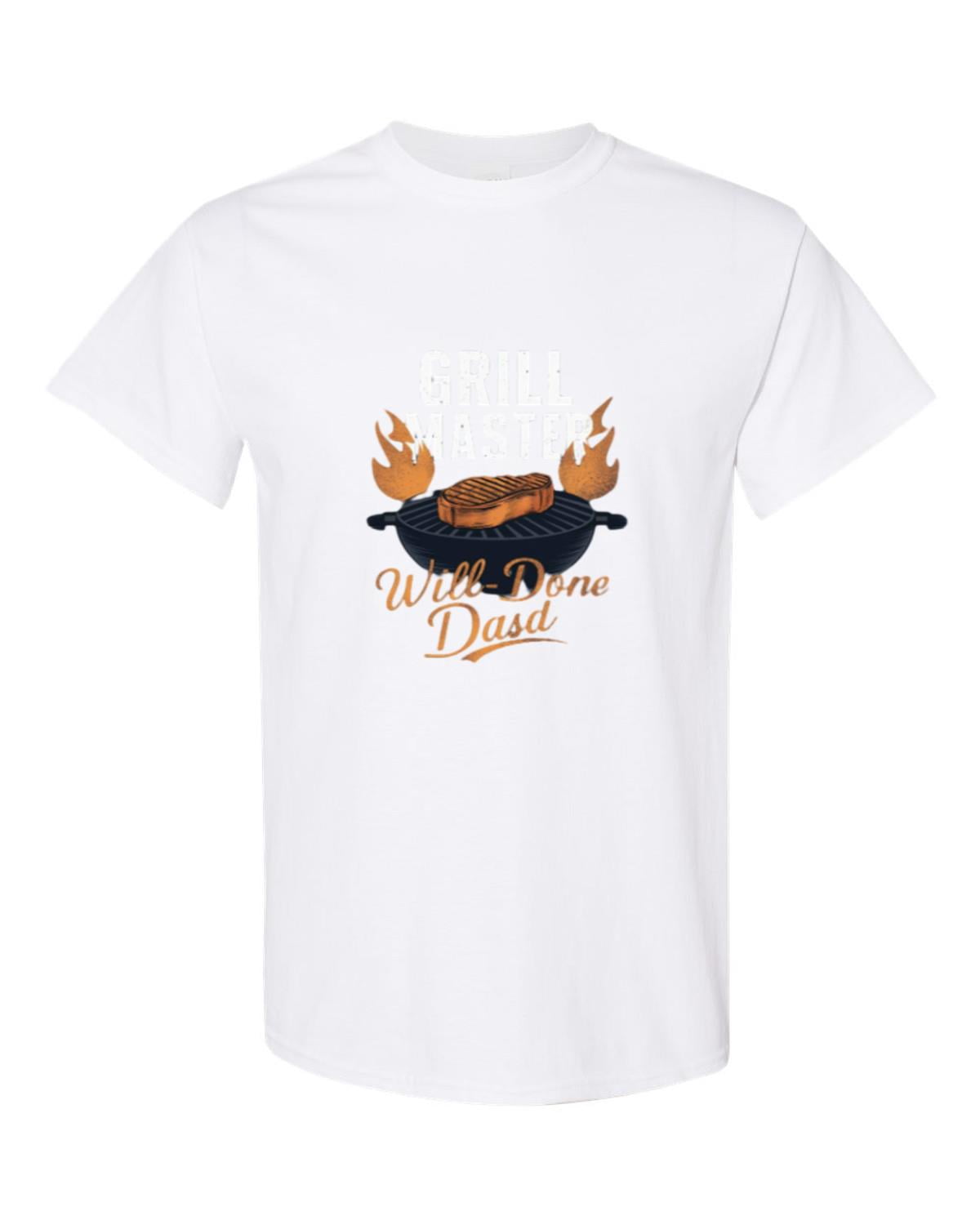 Grill Master Steak Graphic T-Shirt With Funny Meaty BBQ Print Style ...