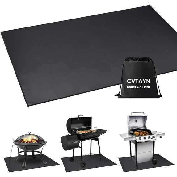 Under Grill Mat 48 ×30 Inch for Outdoor Charcoal, Flat Top, Smokers ...