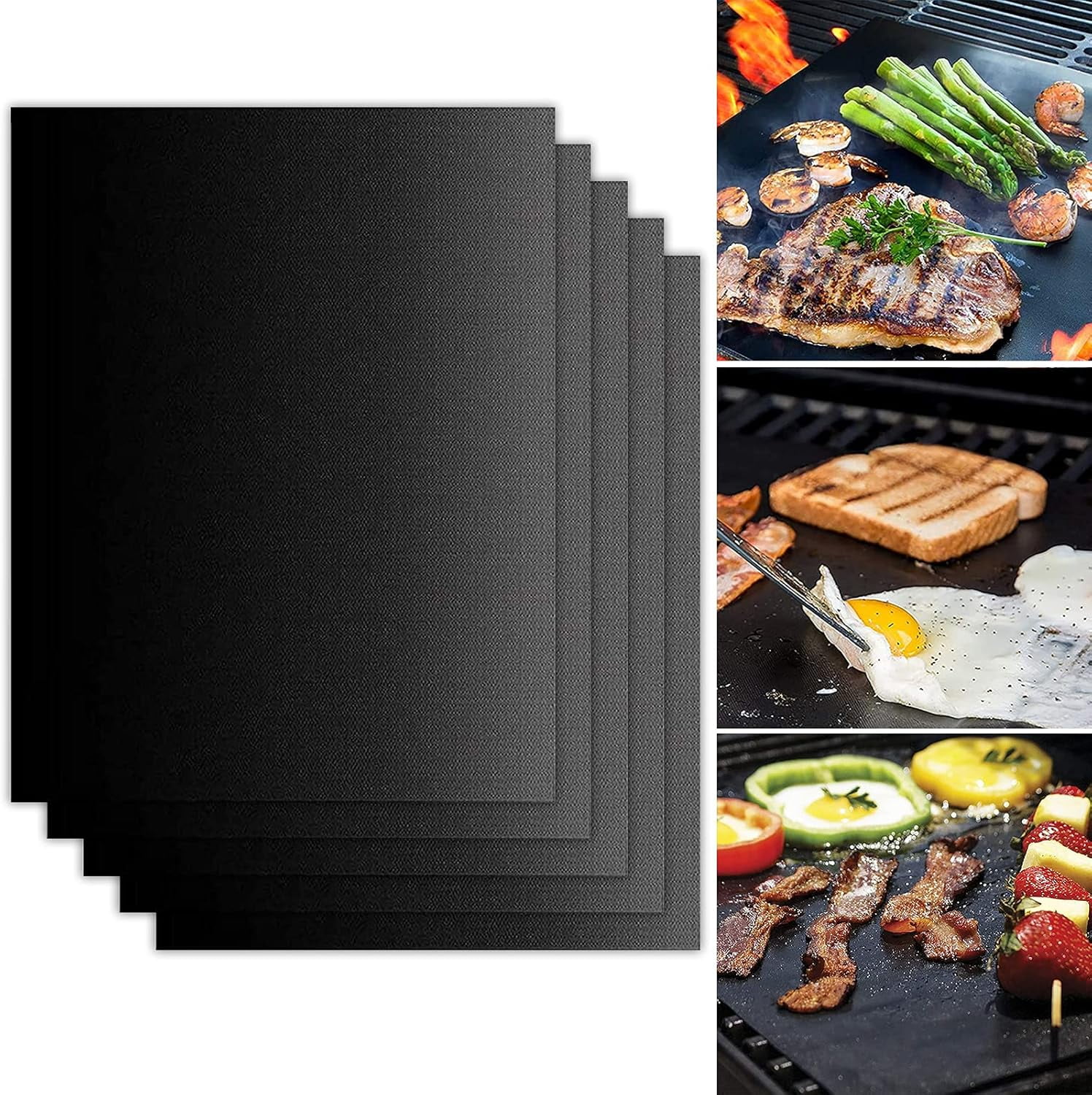 Grill Mats for Outdoor Grill, Nonstick BBQ Grill Mat & Easy to Clean ...
