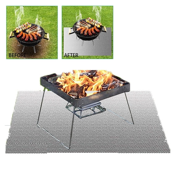 Grill Matt for Outdoor Grill Deck Protector - Fire Pit Mat, Under Grill ...